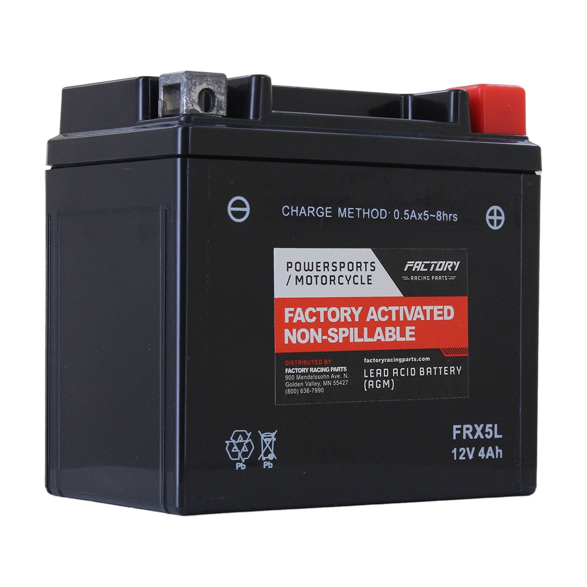 Factory Racing Parts FRX5L AGM Battery Maintenance Free Ready to ...