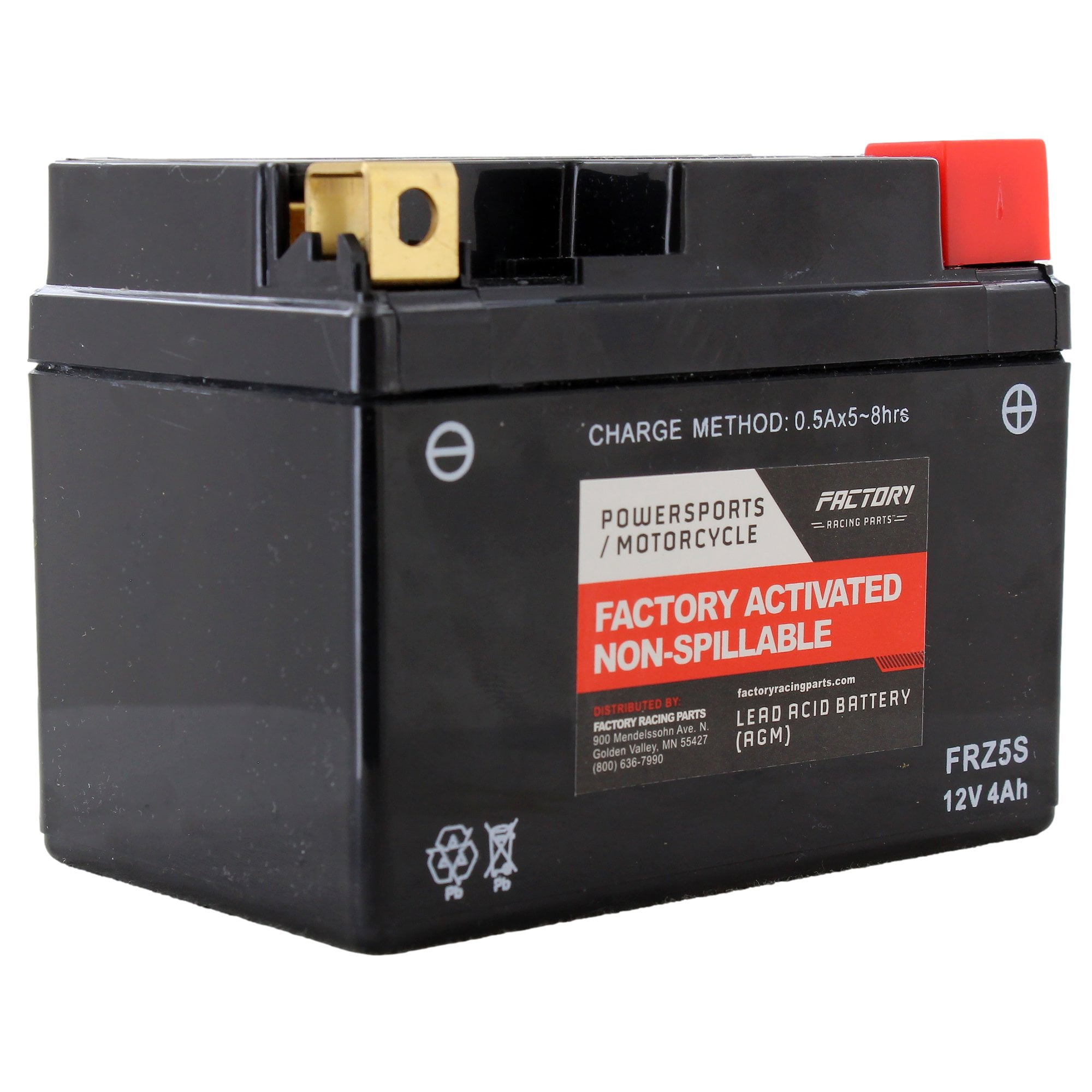 Factory Racing Parts FRZ5S AGM Battery Maintenance Free Ready to ...