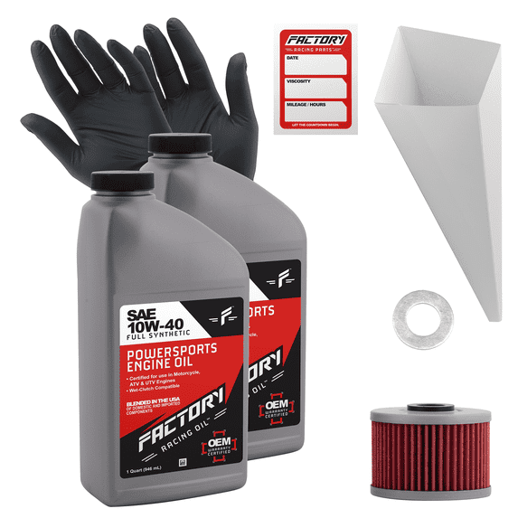 Factory Racing Parts 10W-40 Full Synthetic 4-Stroke Motorcycle Engine ...