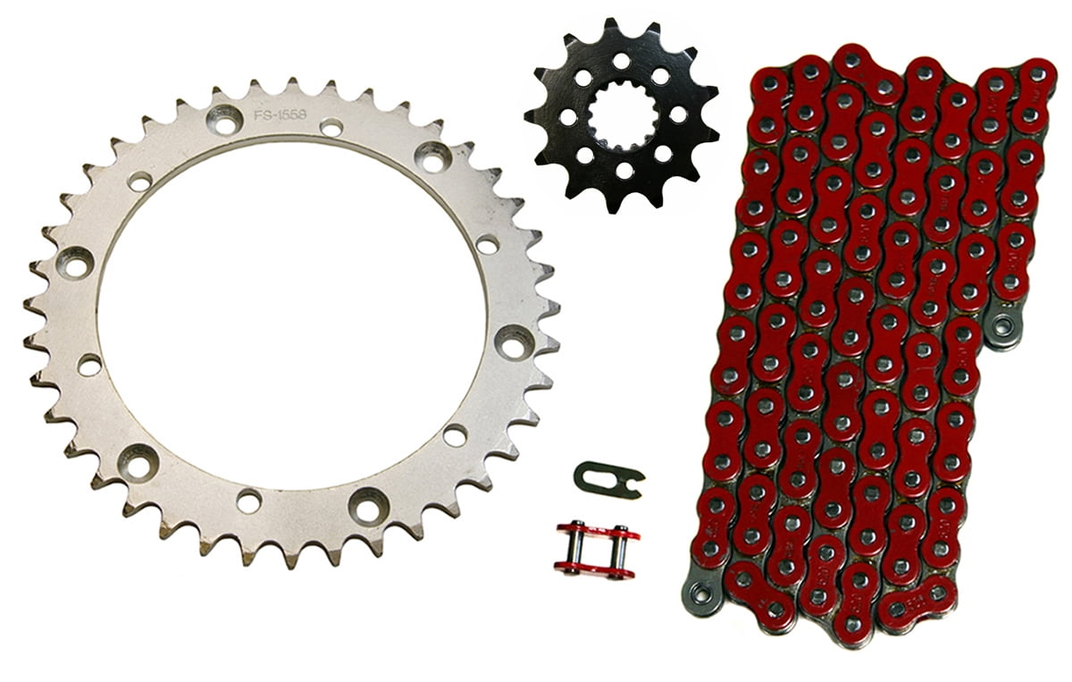 Factory Spec, K15771558520NZR92, Red 520x92 Drive Chain & 13/40 ...