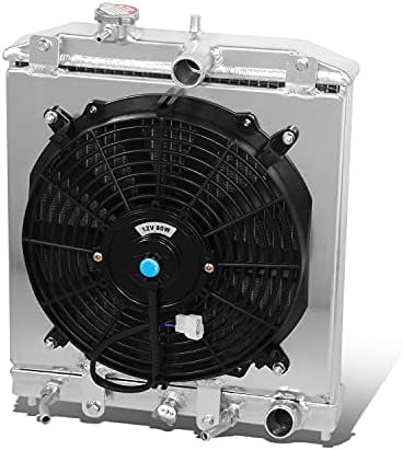 Factory Style 2-Row Cooling Radiator with 12V Fan Shroud Compatible ...