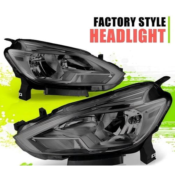 Factory Style Halogen Headlight Lamps for Nissan Sentra 16-18 Smoked ...