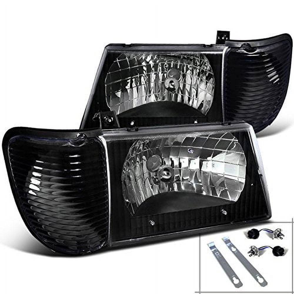 Factory Style Headlights And Corner Light Combo Black Housing Clear ...