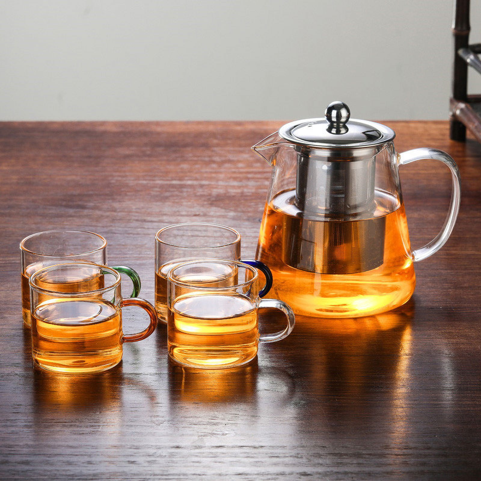 Factory Wholesale Extra Thick Glass Teapot Heat-Resistant Flowering Tea ...