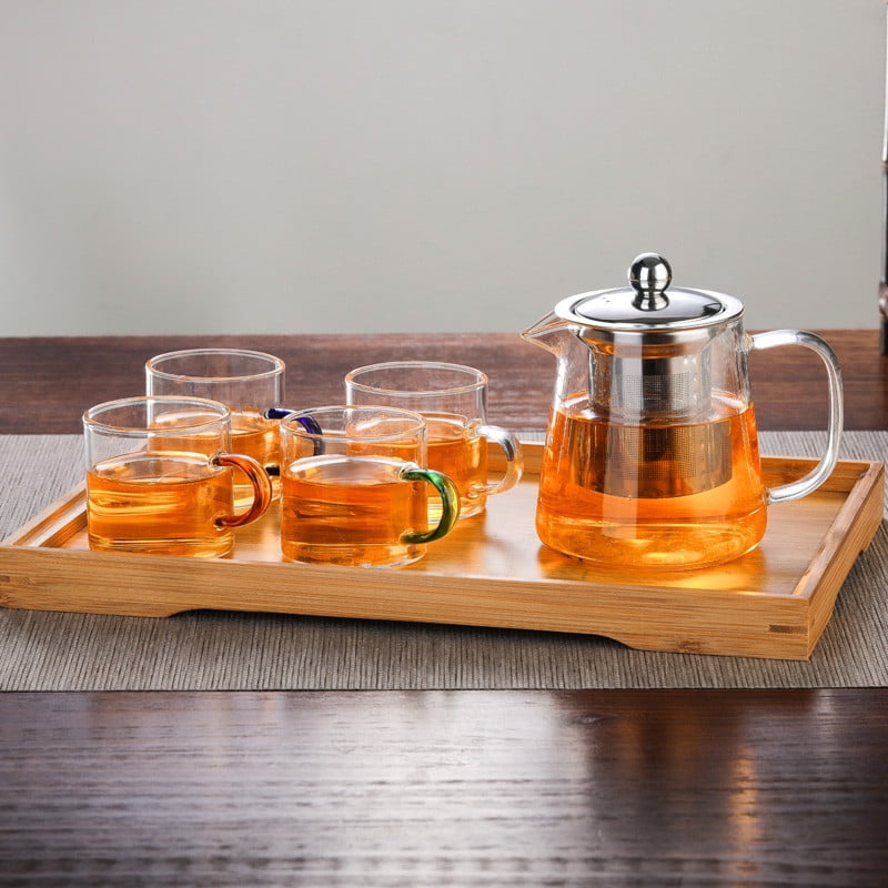 Factory Wholesale Extra Thick Glass Teapot Heat-Resistant Flowering Tea ...