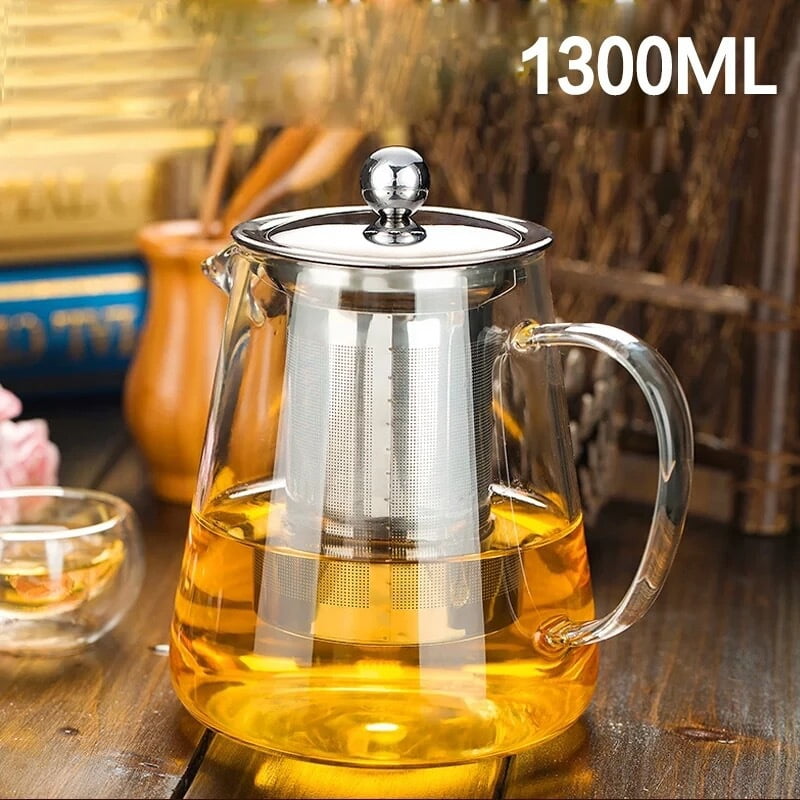 Factory Wholesale Extra Thick Glass Teapot Heat-Resistant Flowering Tea ...