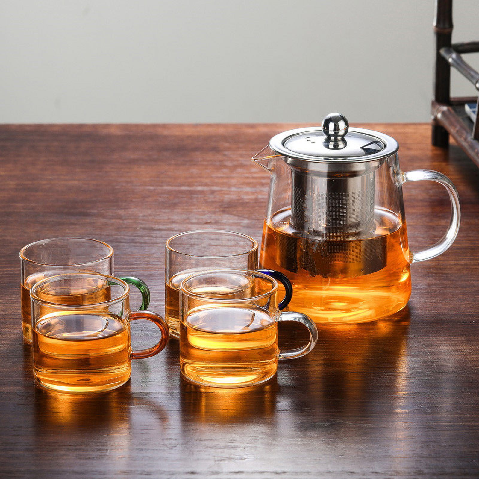 Factory Wholesale Extra Thick Glass Teapot Heat-Resistant Flowering Tea ...