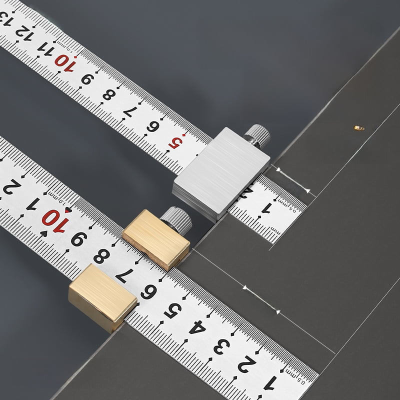 Factory direct steel ruler positioning block woodworking scribing ...