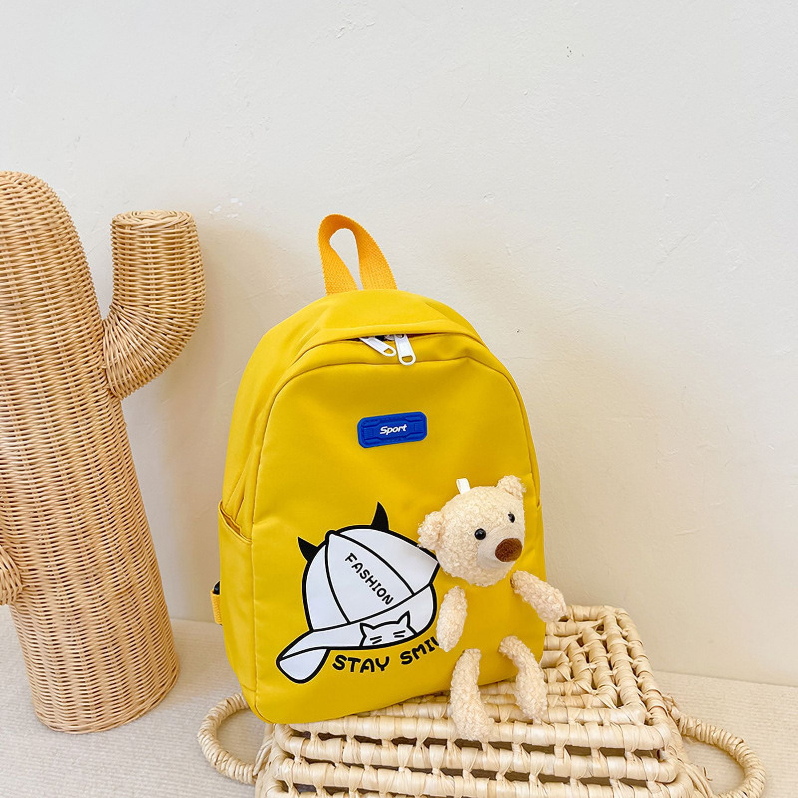Factory direct super cute cartoon bear children‘s school bag texture ...