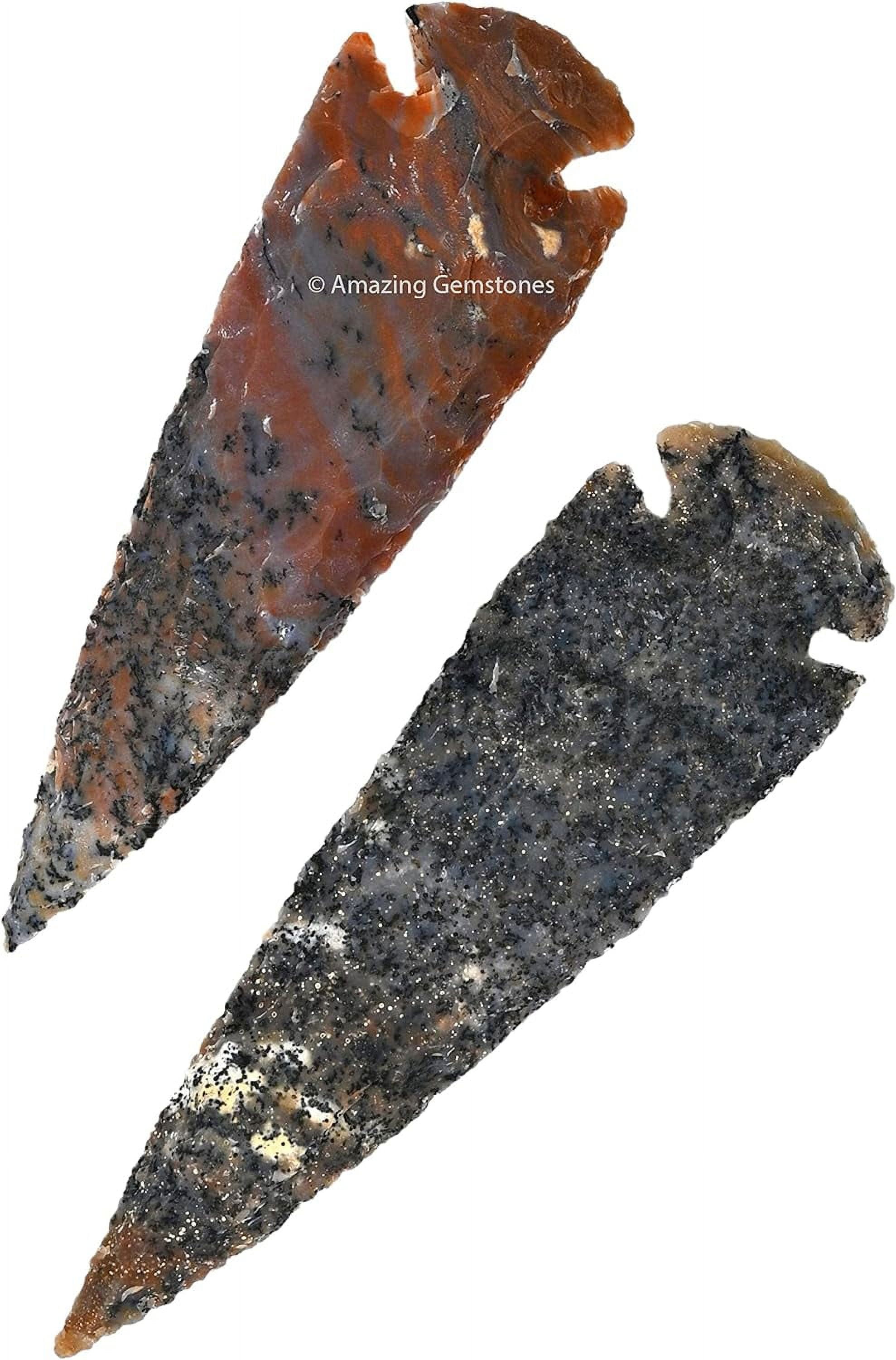 Facy Jasper Crystal Arrow Head Stone 2 Pieces (4" to 5" Inch) - Walmart.com