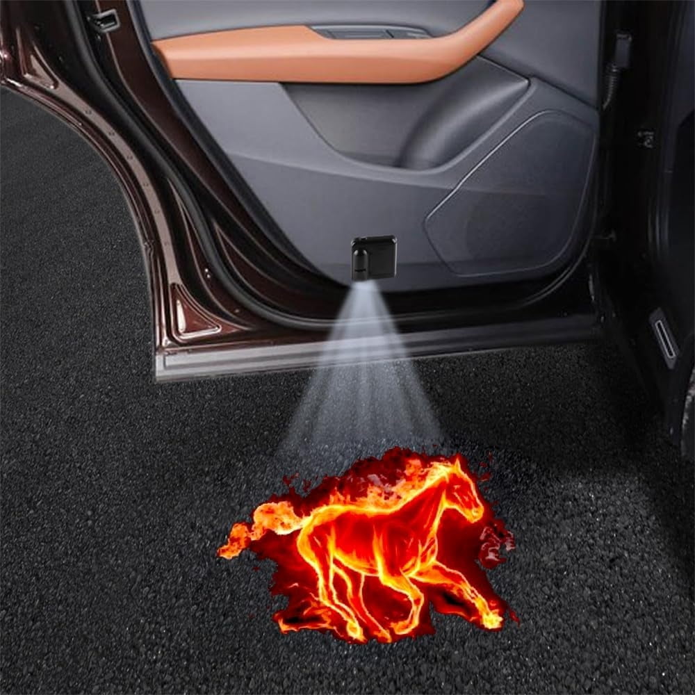 No Fade Cat Car Door Lights Logo Projector LED Shadow Light Welcome ...