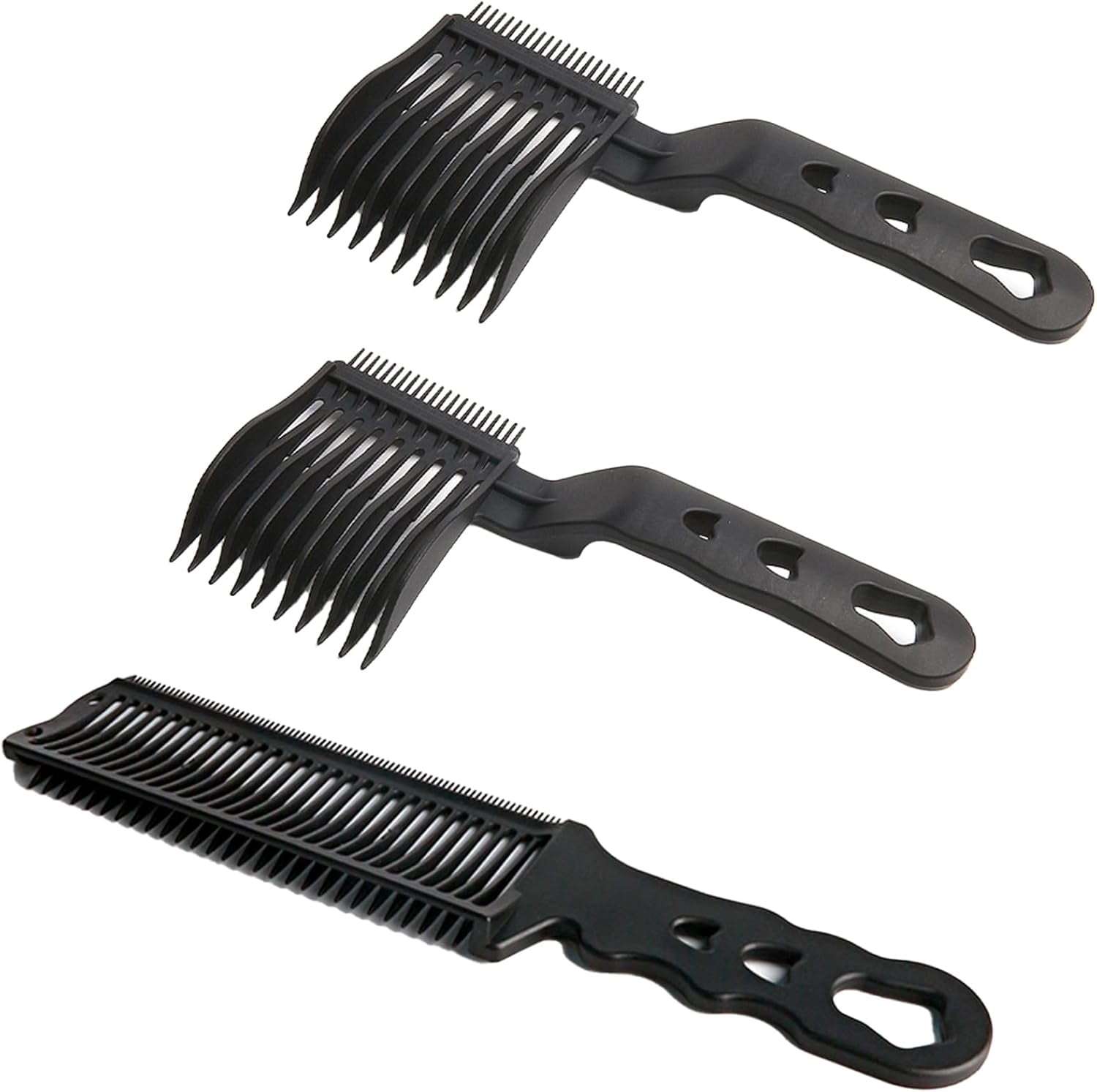 Fade Comb for Men – 3PCS Barber Comb Set with Fade Guide, Professional ...
