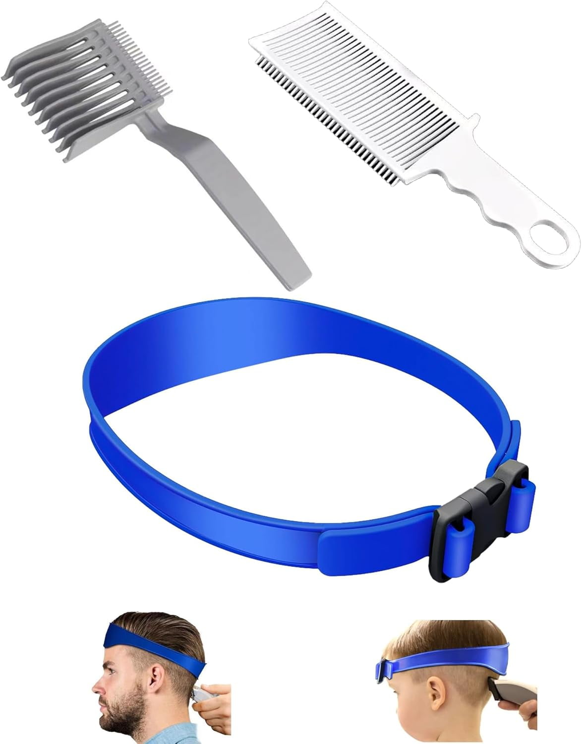 Fade Hair Trimming Guide for Men Haircut with Fade Comb Set, Neckline ...
