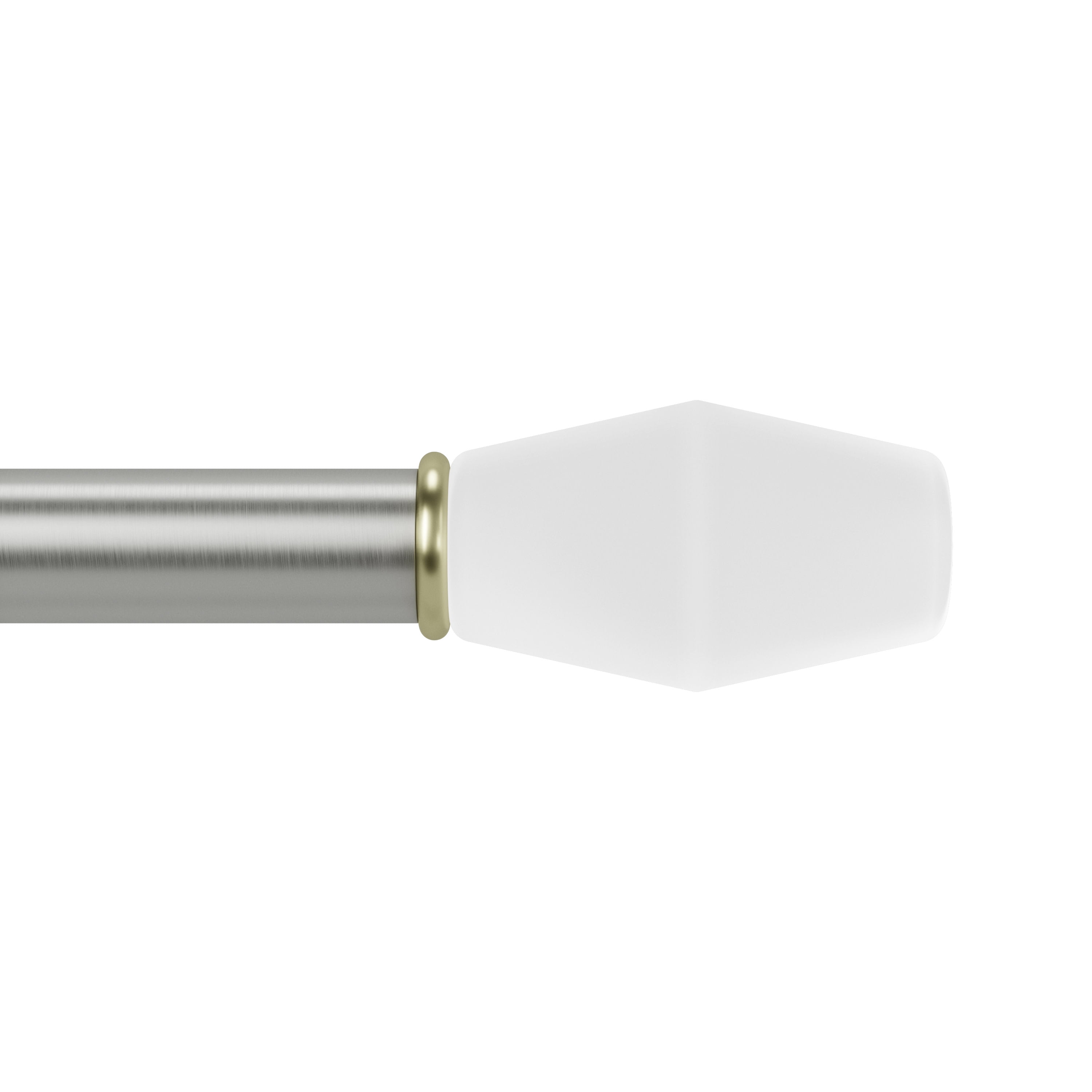 Fade Knob 1" Adjustable Single Curtain Rod 36-72" Nickel - Walmart.com
