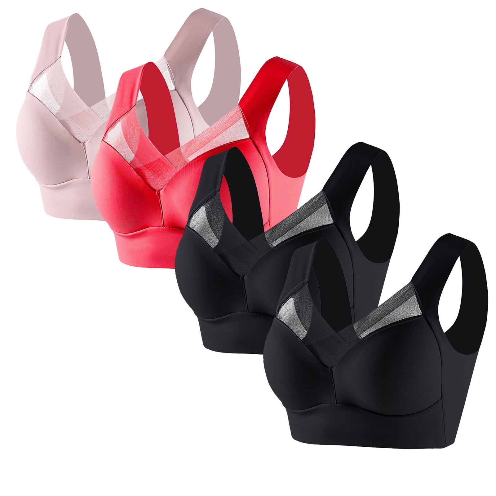 Fadeal Bralettes for Women Lace Thin Laceless Ring Comfortable ...