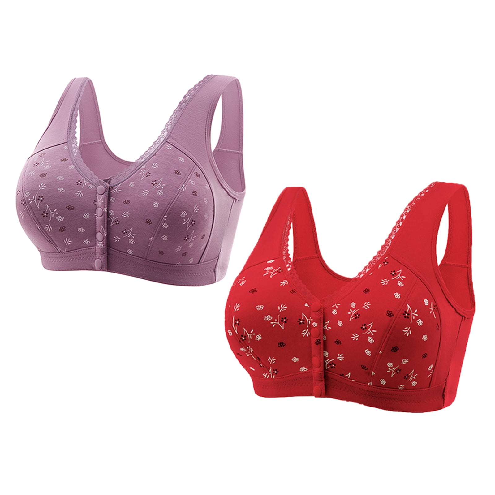 Fadeal Most Comfortable Bras for Women Thin Laceless Ring Comfortable ...