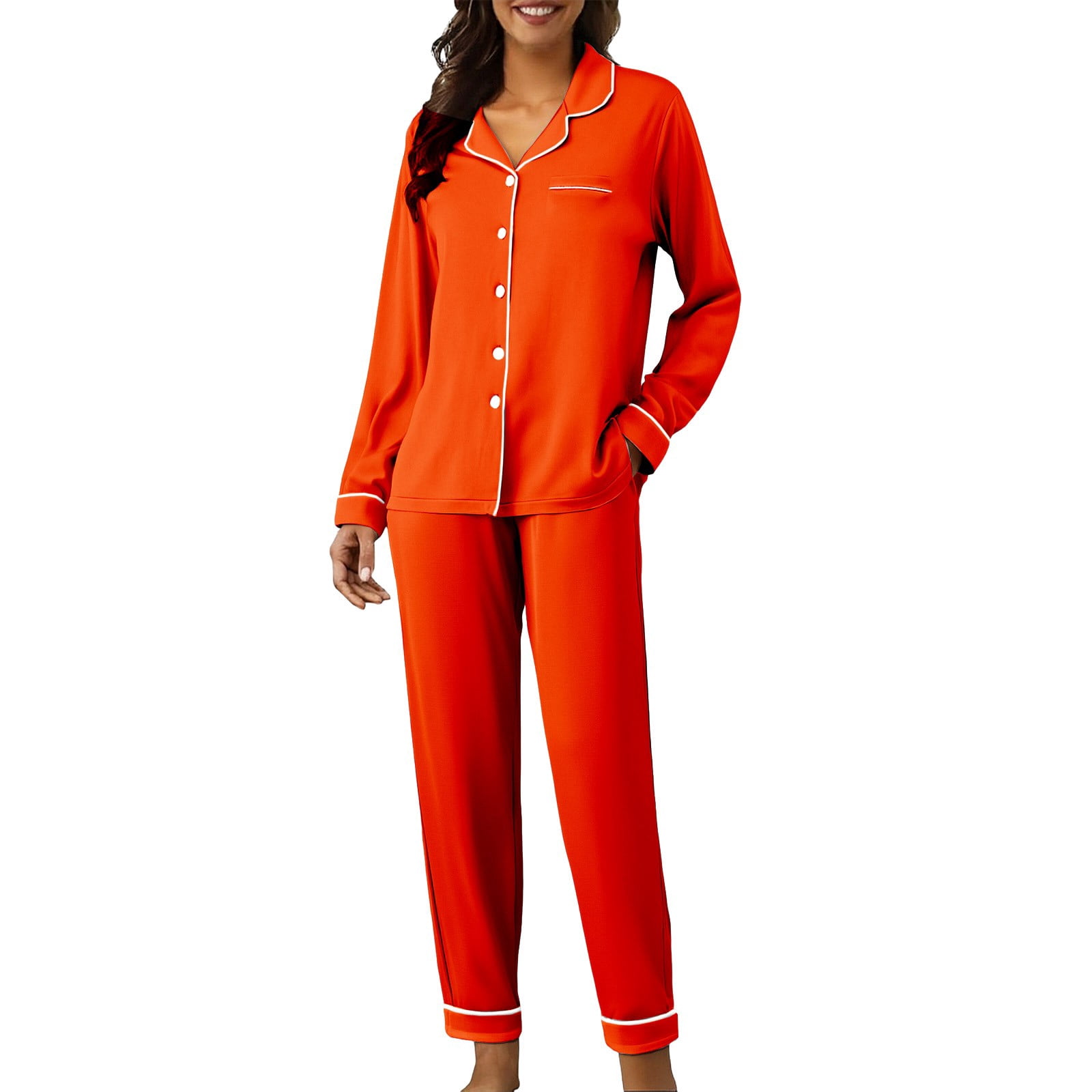 Fadeal Fall Pajamas for Women, Cute Pajama Sets for Women Long Sleeve ...