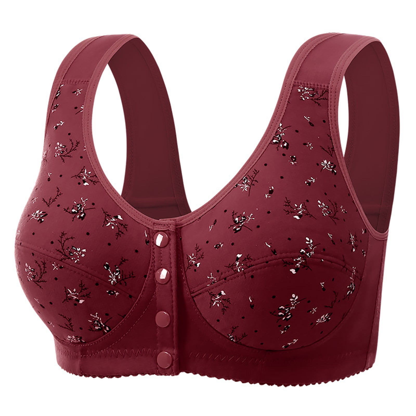 Fadeal Front Closure Bras for Older Women, Women No Underwire Front ...