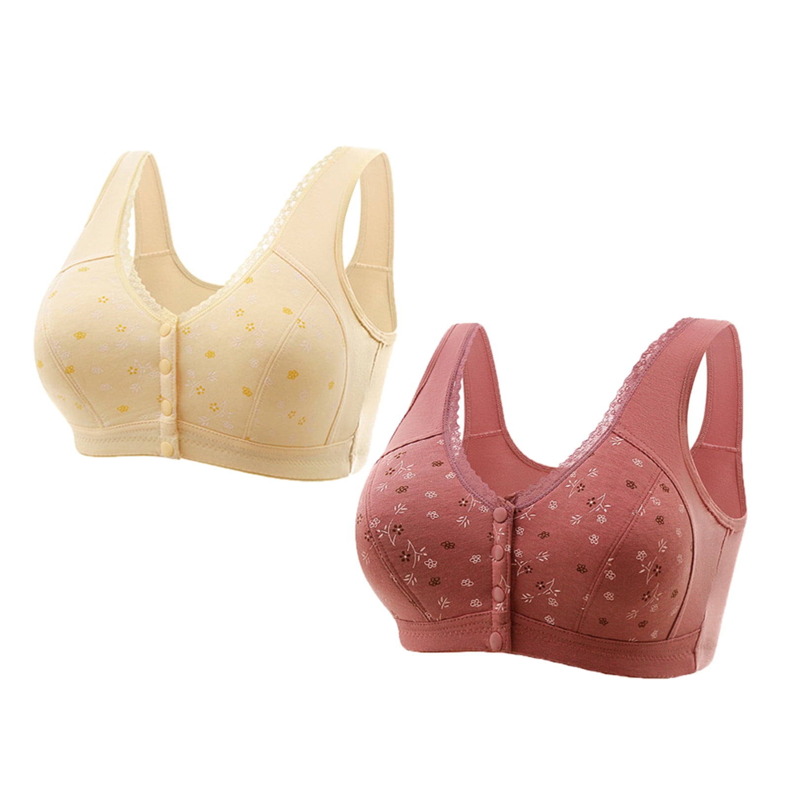 Fadeal Most Comfortable Bras for Women Thin Laceless Ring Comfortable ...