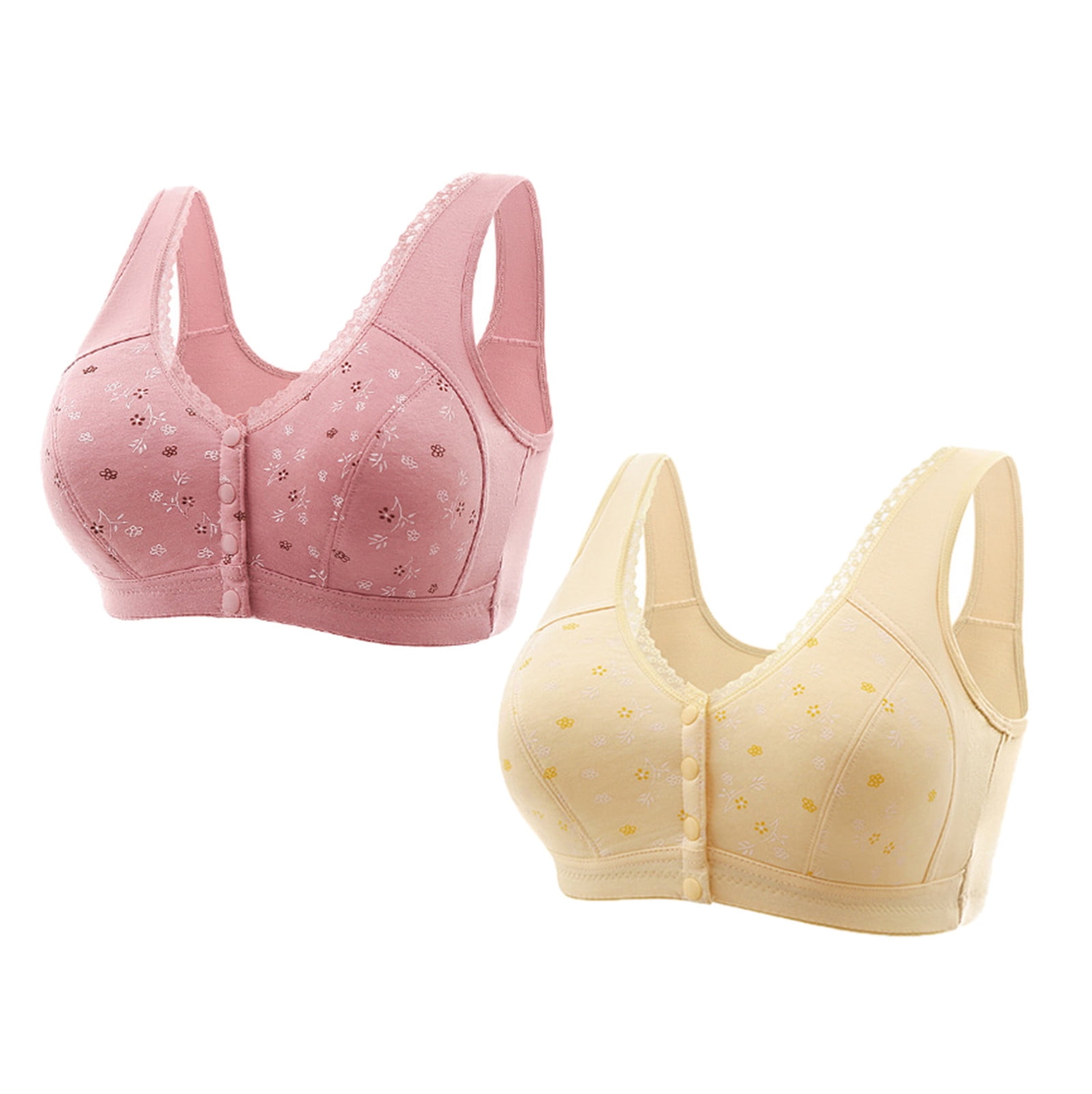 Fadeal Most Comfortable Bras for Women Thin Laceless Ring Comfortable ...