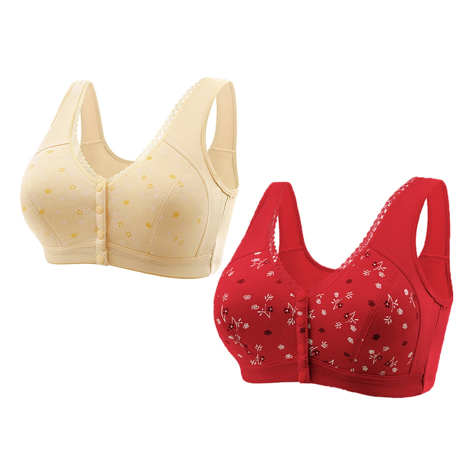 Fadeal Most Comfortable Bras for Women Thin Laceless Ring Comfortable ...