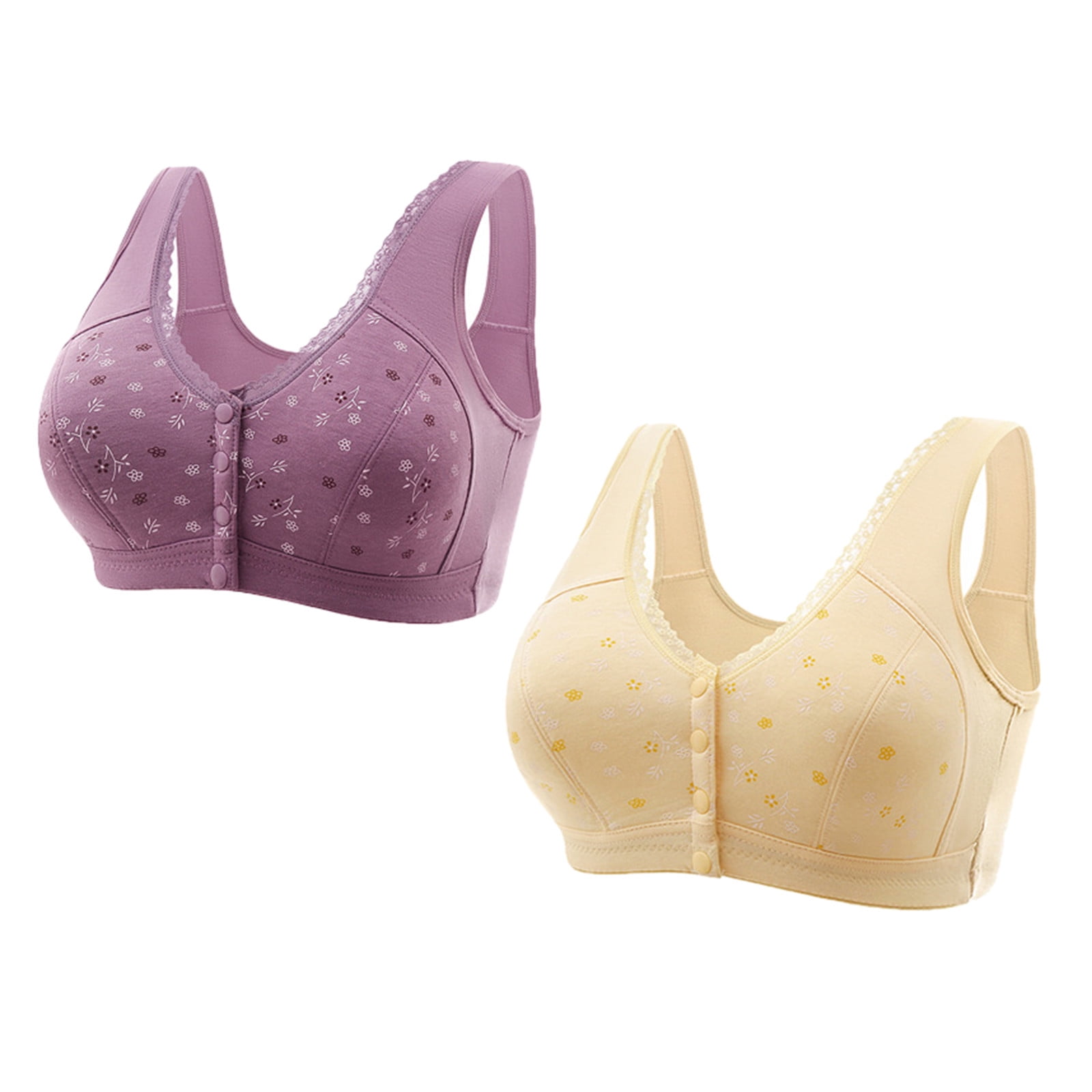 Fadeal Most Comfortable Bras for Women Thin Laceless Ring Comfortable ...
