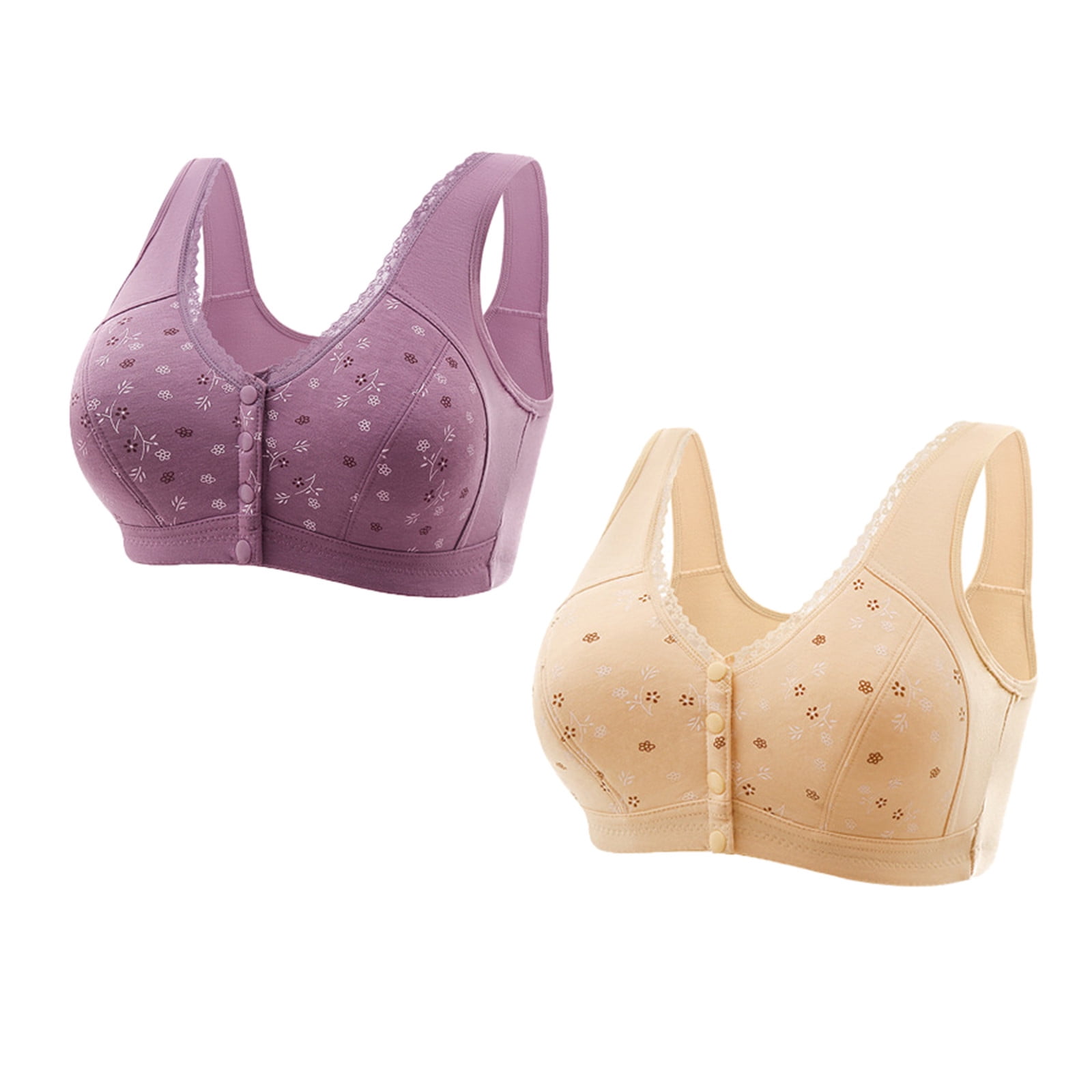 Fadeal Most Comfortable Bras for Women Thin Laceless Ring Comfortable ...