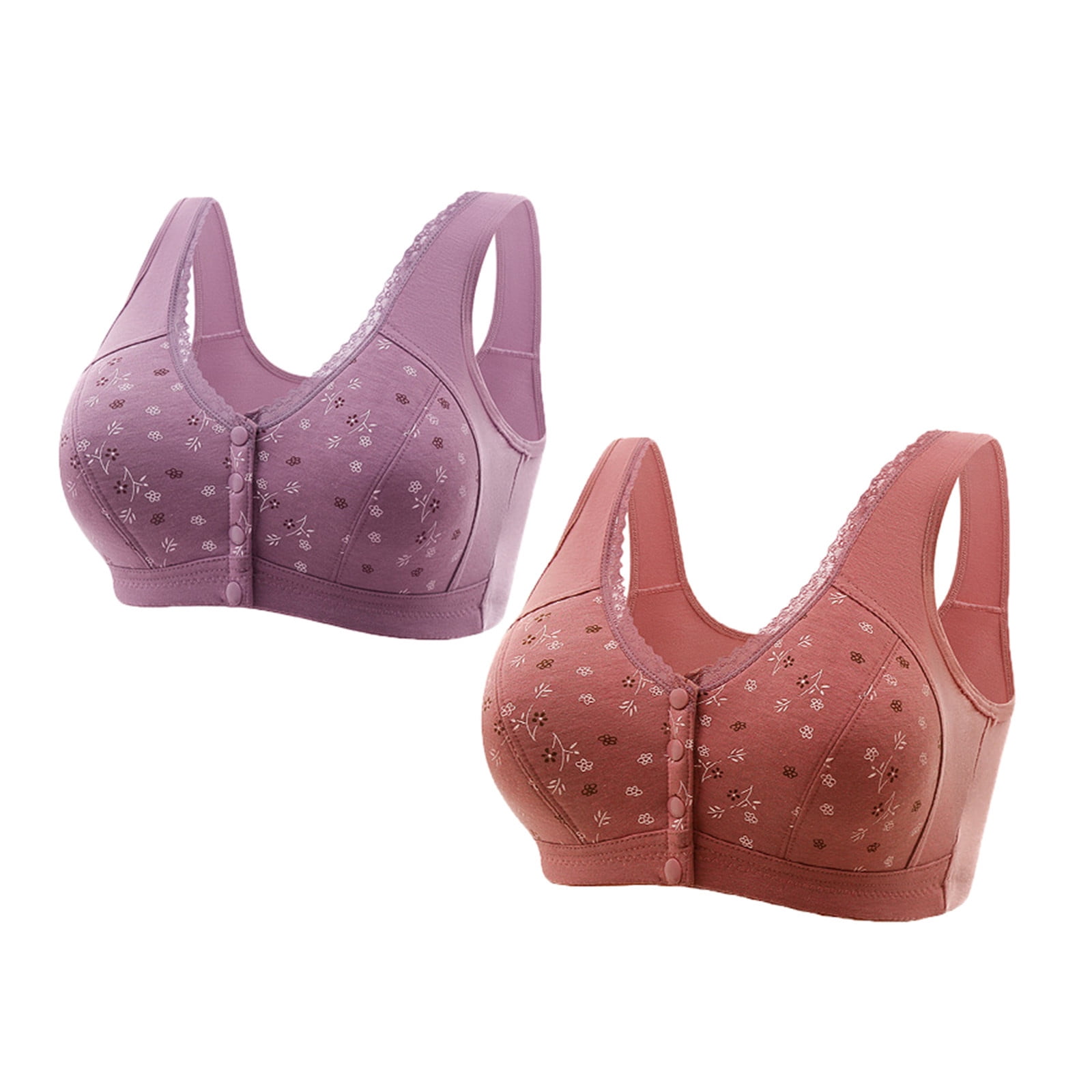 Fadeal Most Comfortable Bras for Women Thin Laceless Ring Comfortable ...