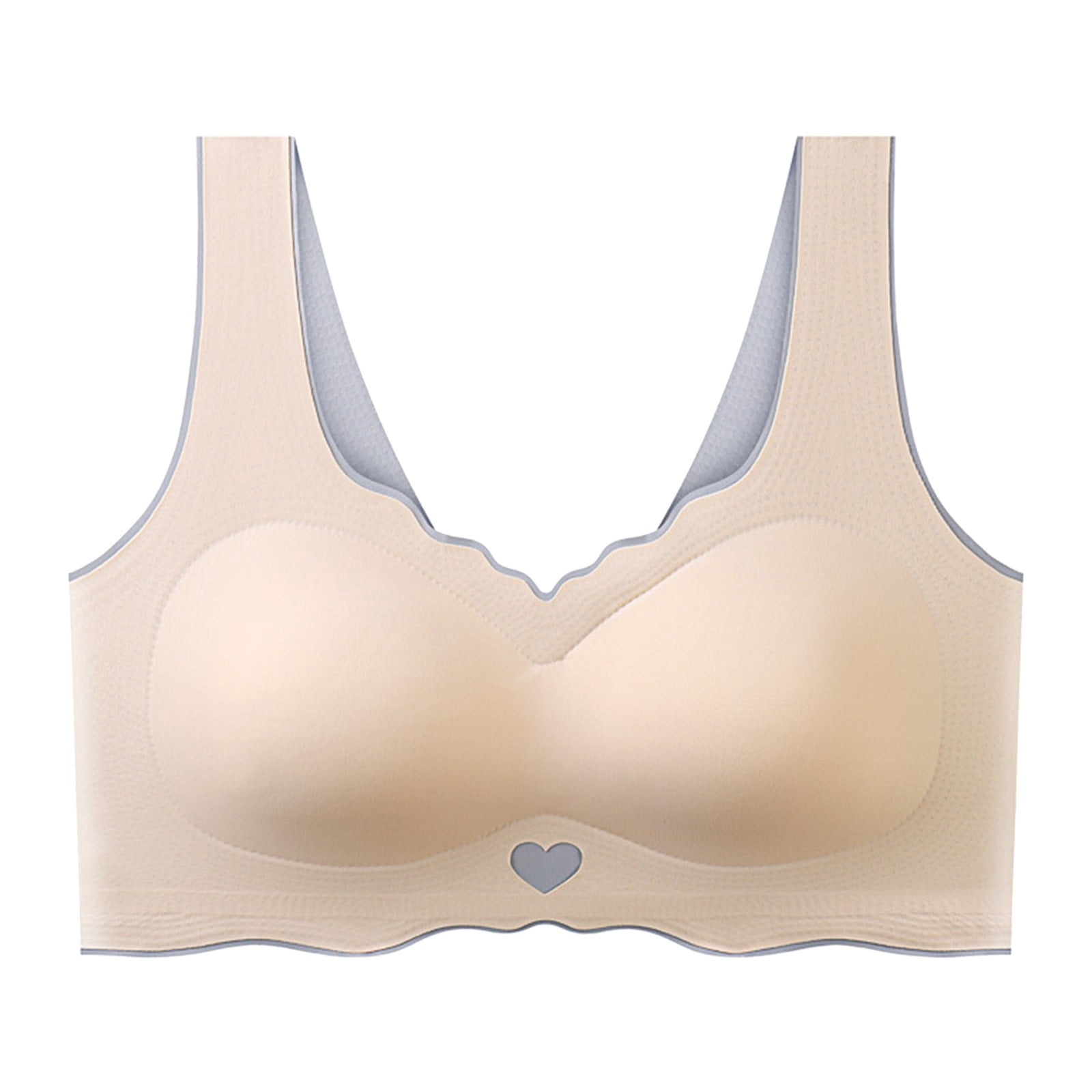 Fadeal Wireless Bra for Women! Comfort Bra Everyday Bra V Neck Soft ...