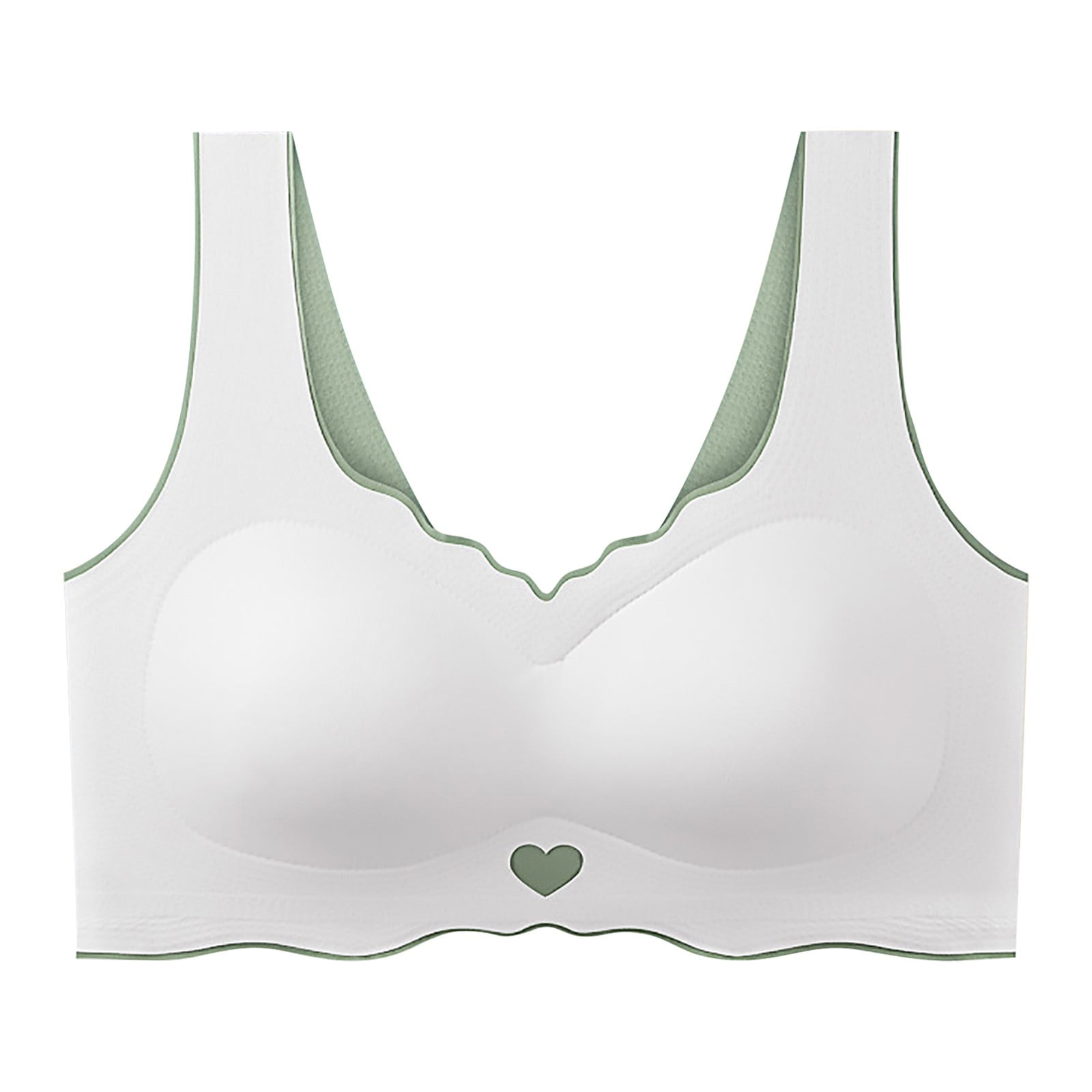 Fadeal Wireless Bra for Women! Comfort Bra Everyday Bra V Neck Soft ...