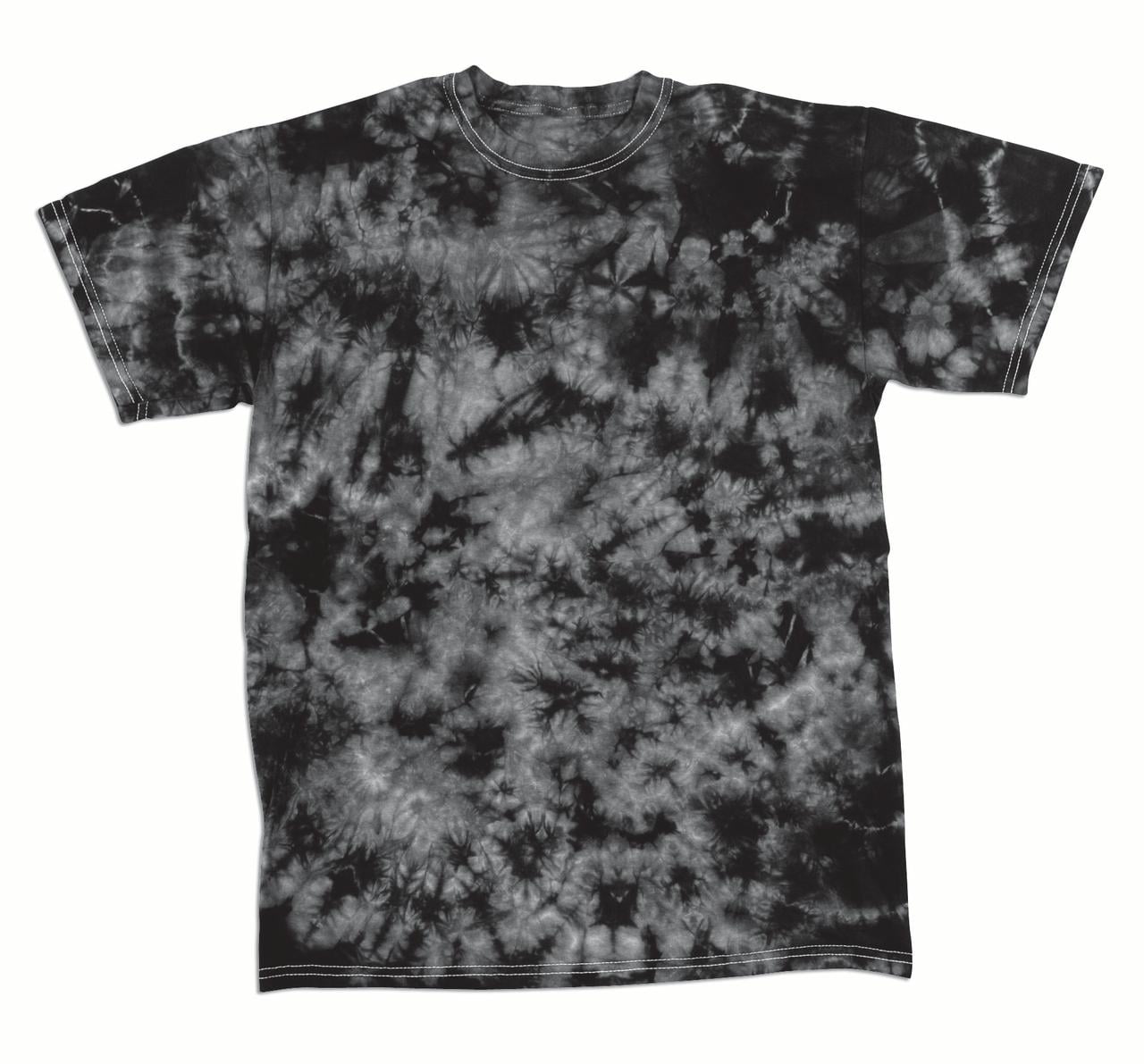 Faded Crystal Scattered Pattern Design Unisex Adult Tie Dye T-Shirt Tee ...