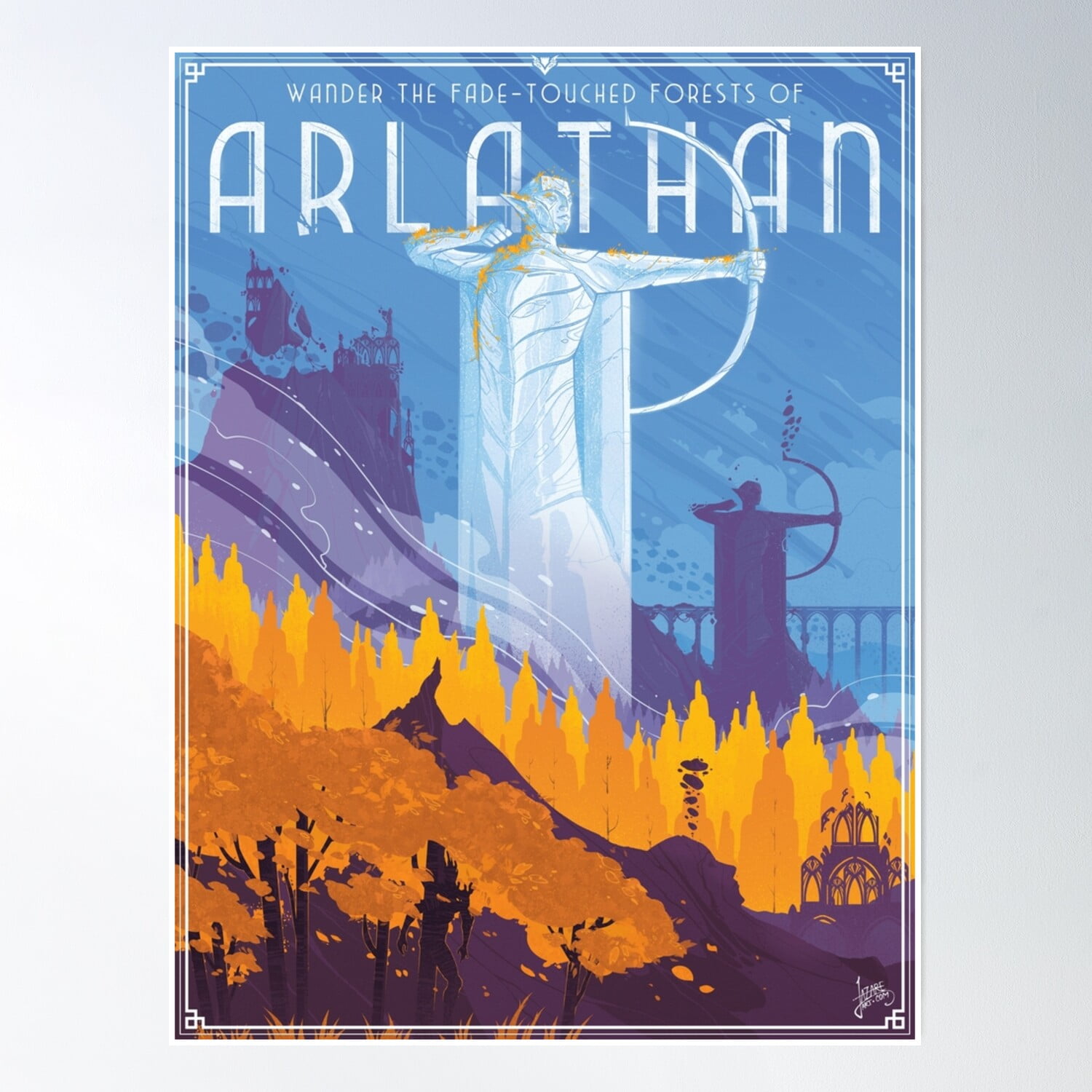 Faded Forest Poster Wall Art, Modern Wall Decor, 8x12 UNFRAMED ...