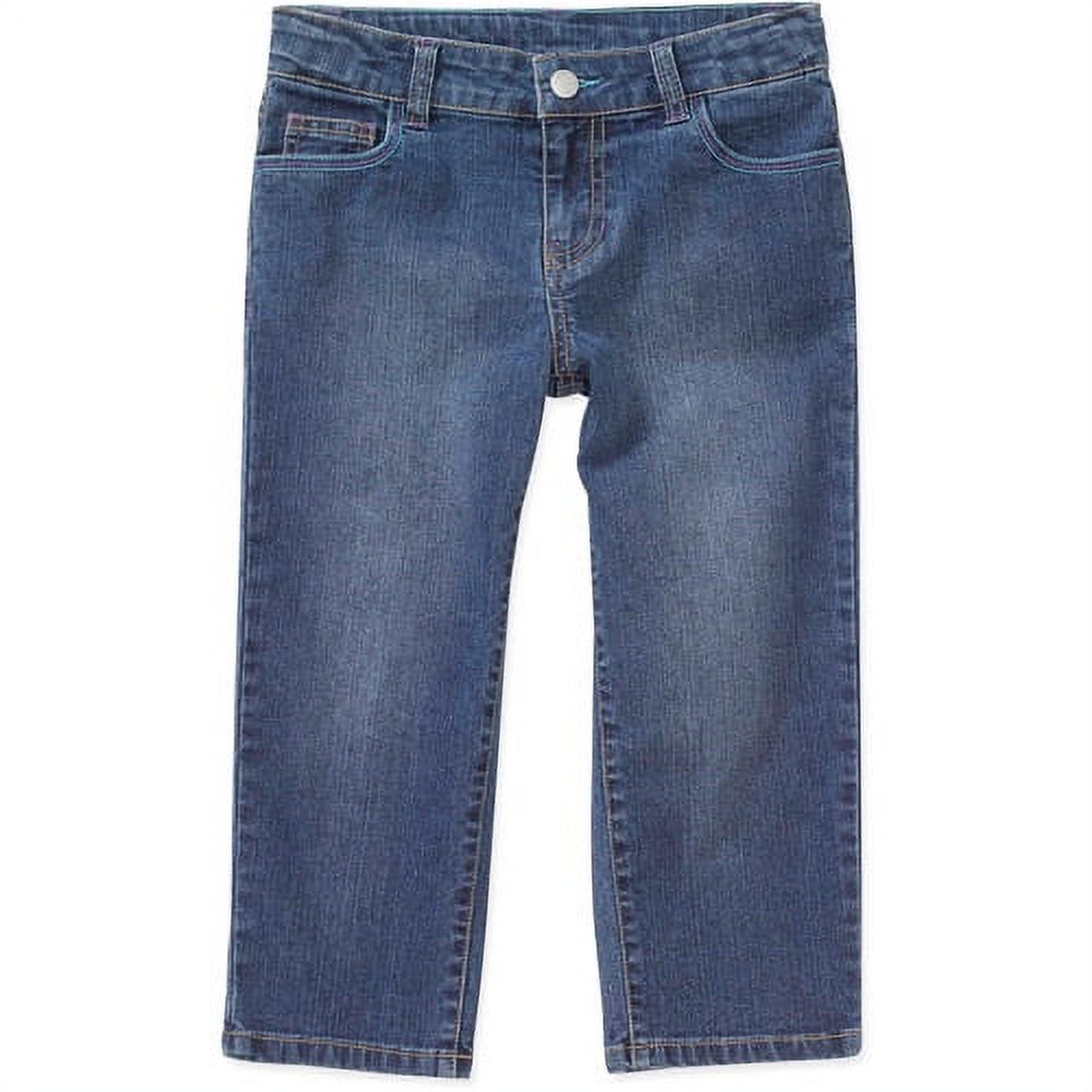 Faded Glory - Girls' Embroidered Denim Capri - Walmart.com