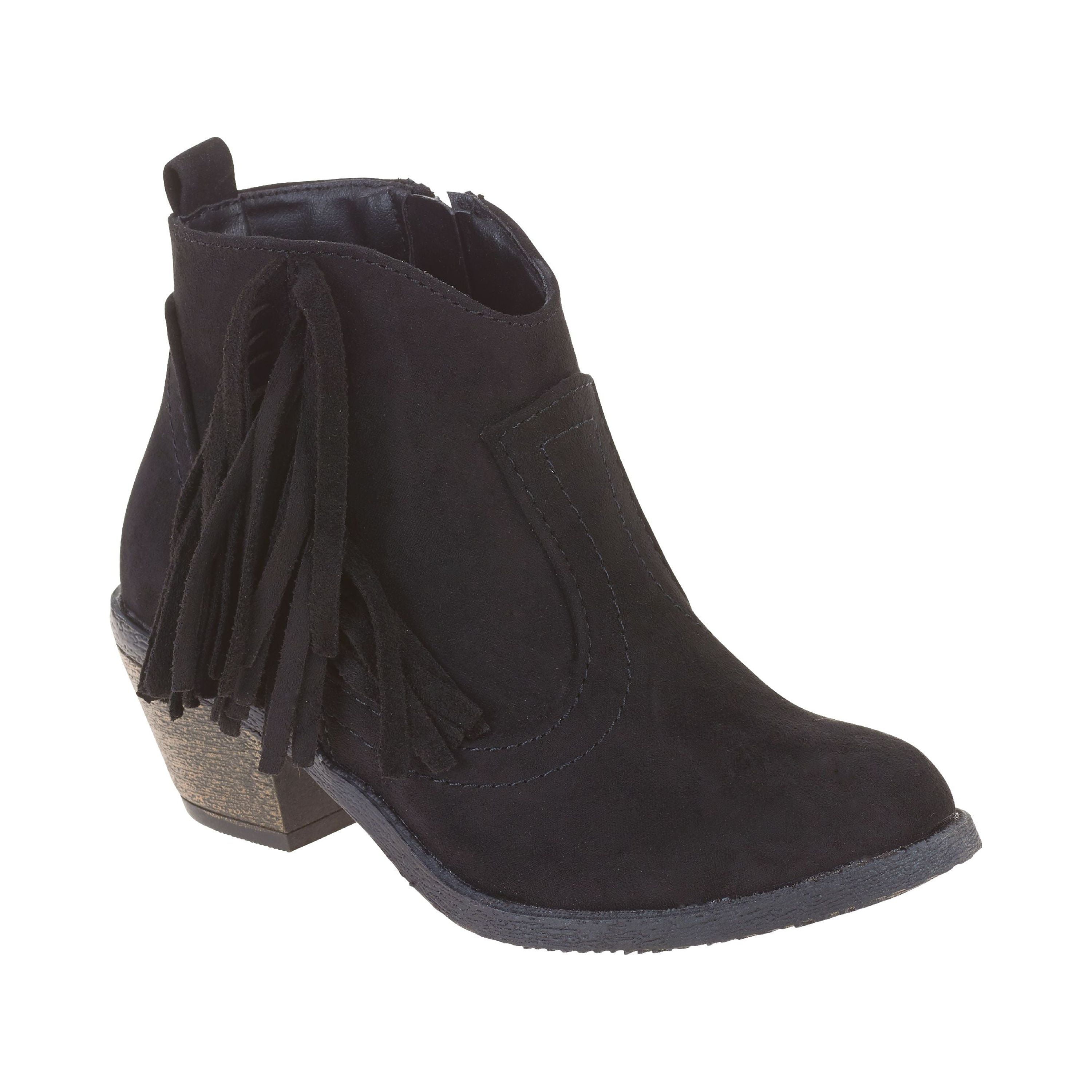 Faded Glory Girls' Fringe Booties - Walmart.com