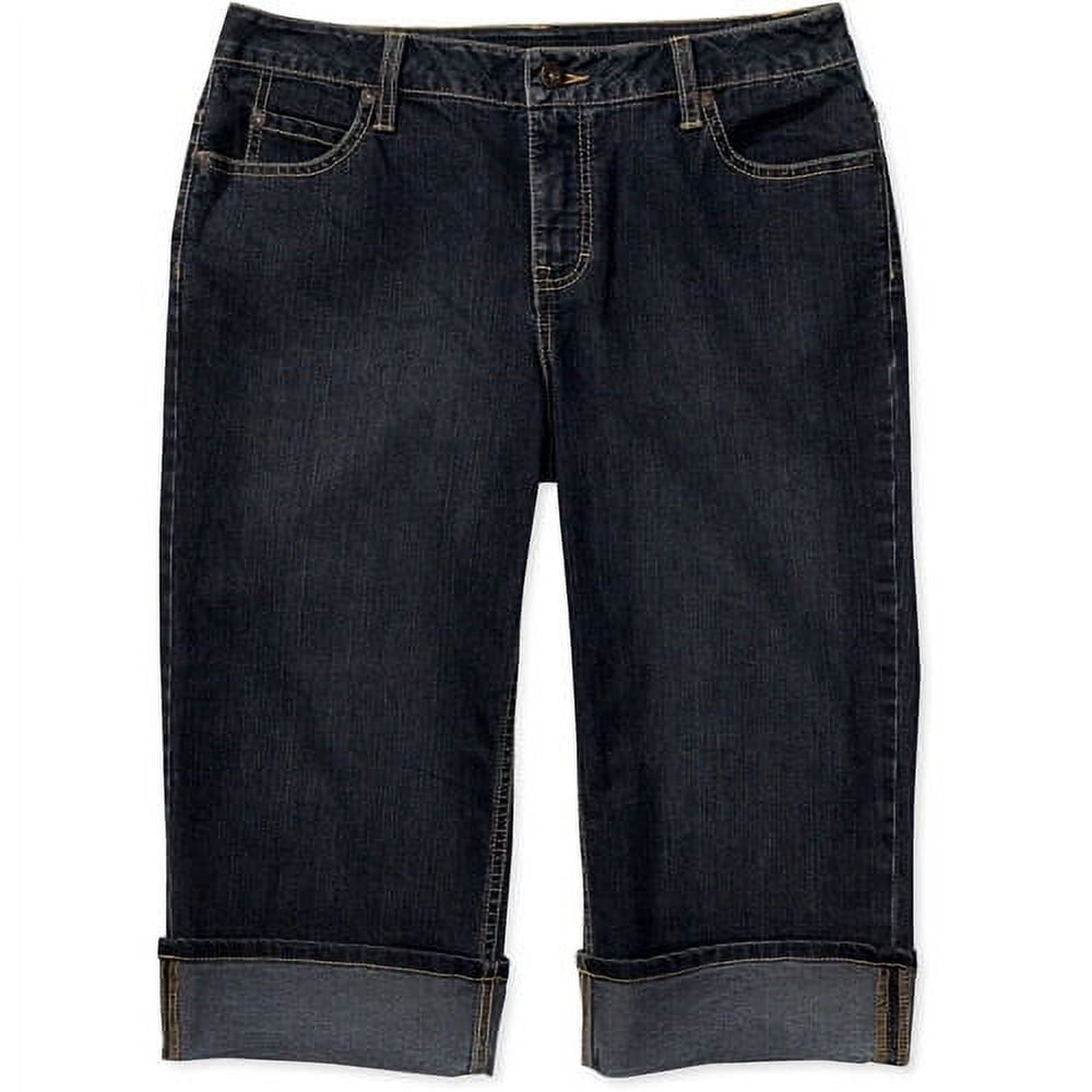 Faded Glory - Women's Cuffed Capri Jeans - Walmart.com