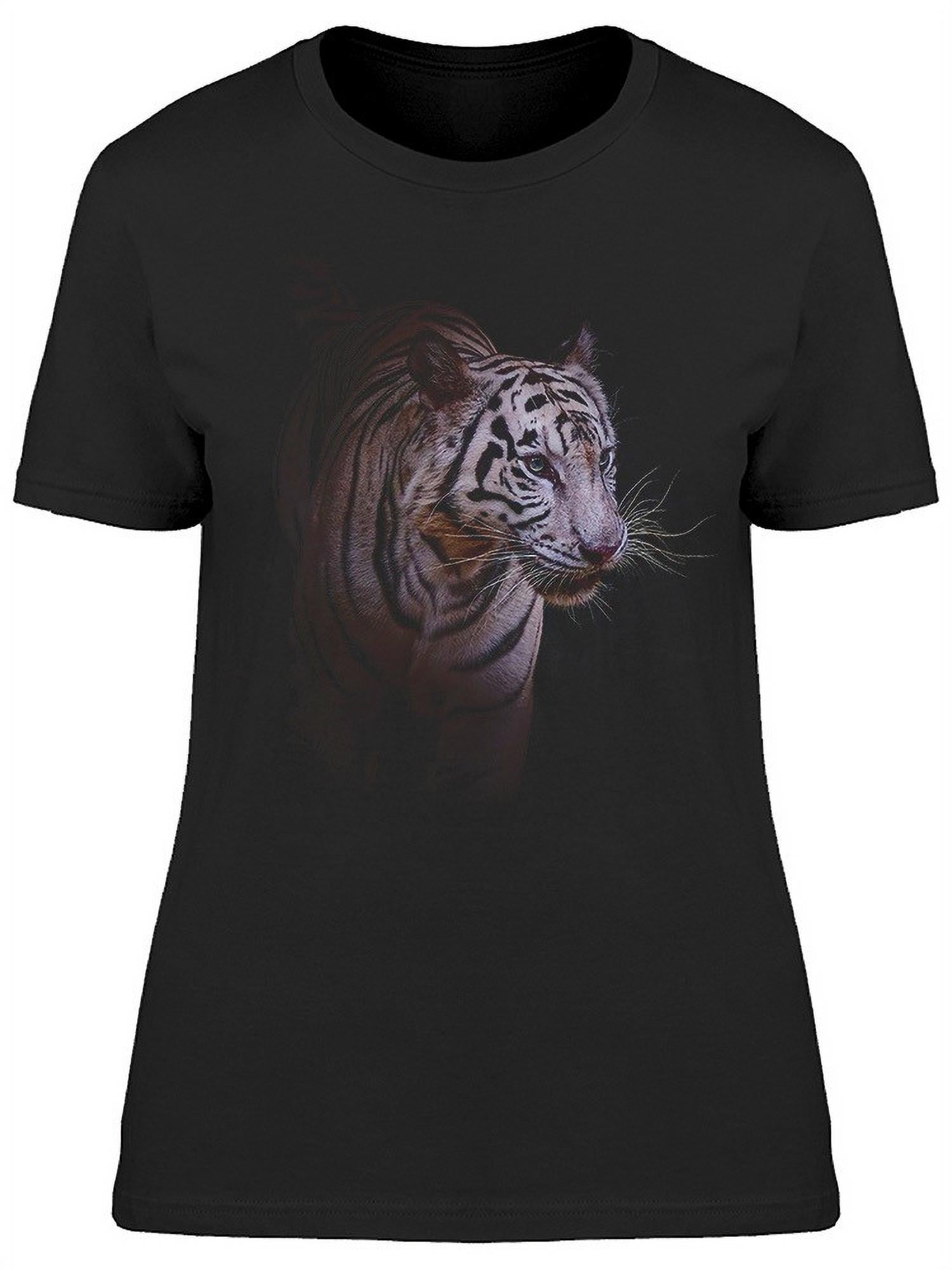 Faded Portrait Of White Tiger T-Shirt Women -Image by Shutterstock ...