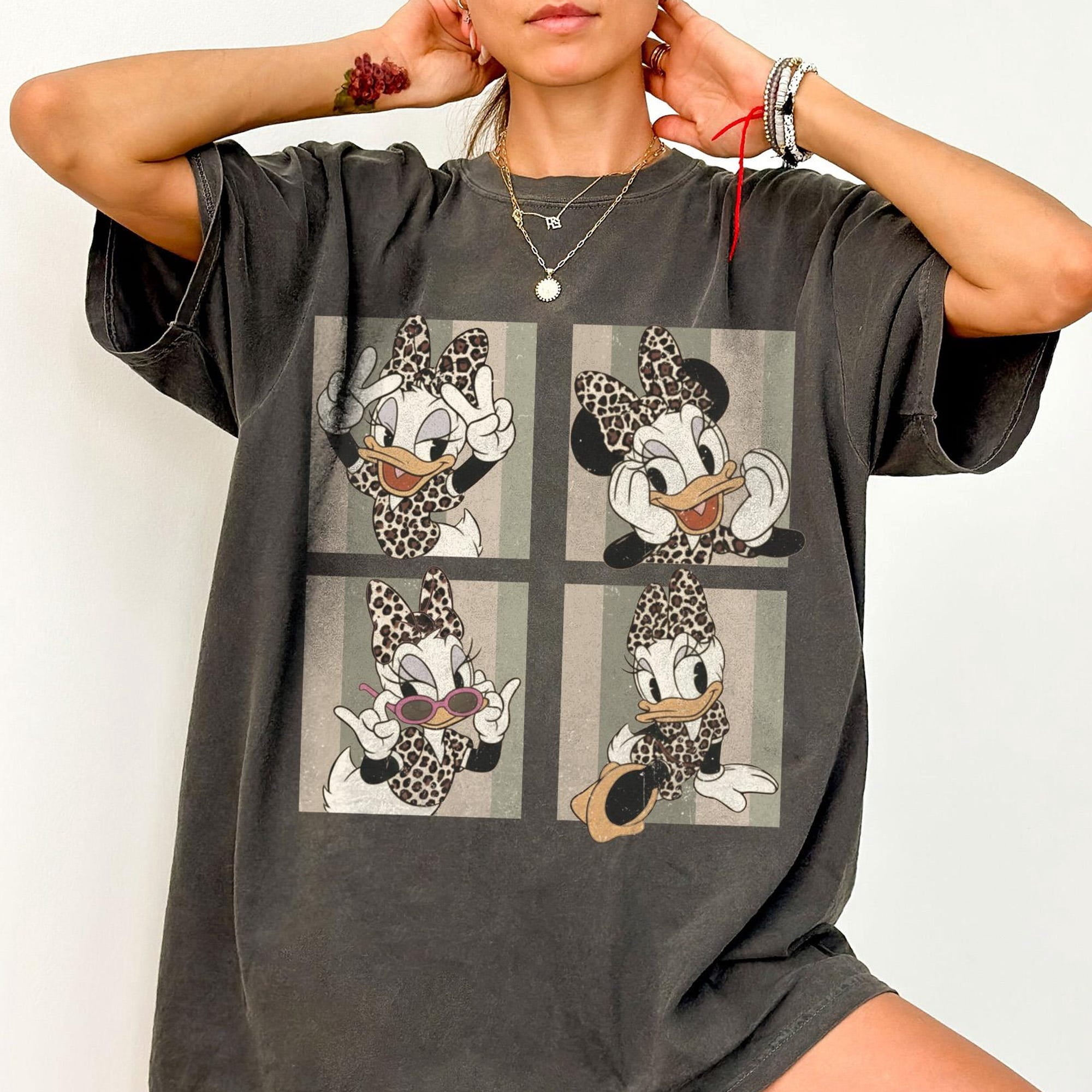 Faded Safari Leopard Cartoon Duck Quad Panel Graphic Comfort Colors ...