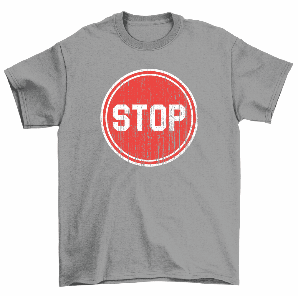 Faded Stop Sign T-Shirt Men Women - Walmart.com