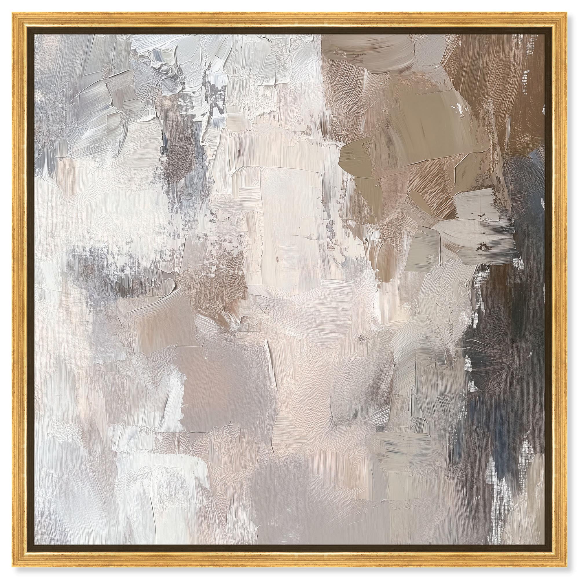 Faded Textured II Canvas Boho Minimalist by Art Remedy, Gold Frame, 24 ...