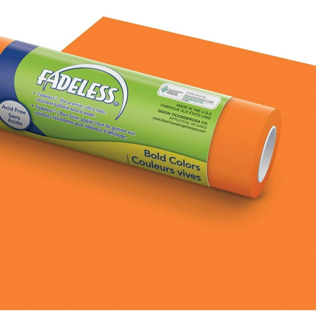 Fadeless Paper Roll, Orange, 48 Inches x 200 Feet - Walmart.com