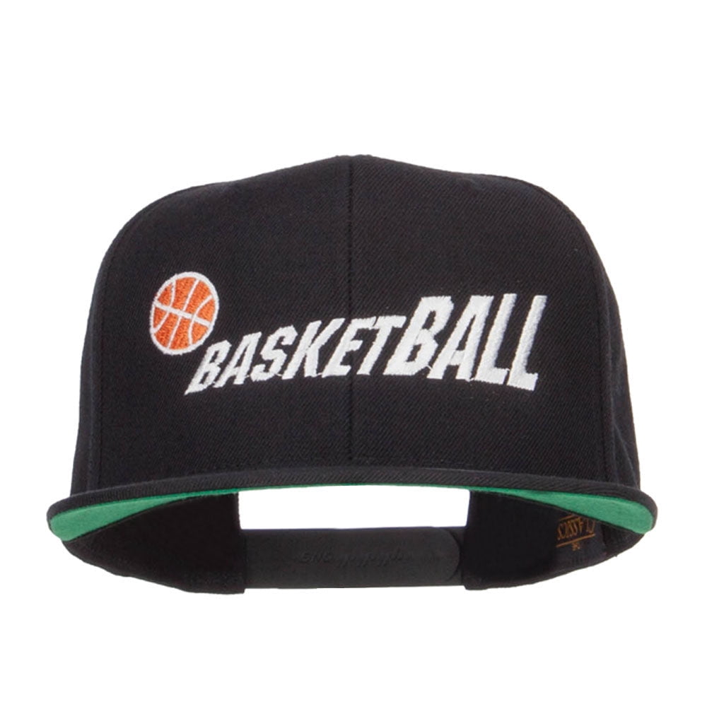 Fading Basketball Embroidered Snapback Cap - Black OSFM - Walmart.com