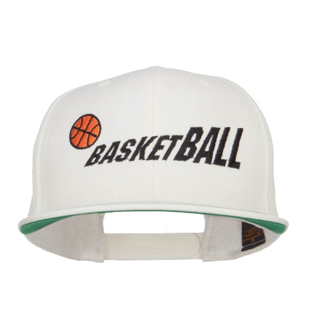 Fading Basketball Embroidered Snapback Cap - Natural OSFM - Walmart.com