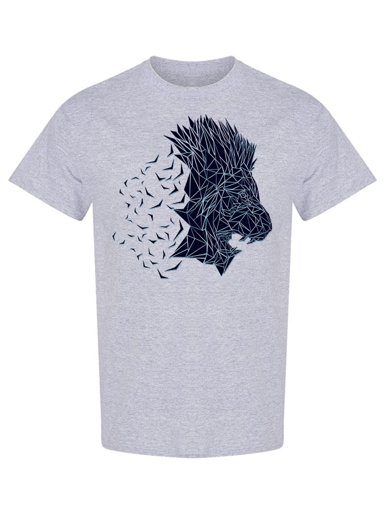 Fading Lion Head T-Shirt Men -Image by Shutterstock, Male Small ...