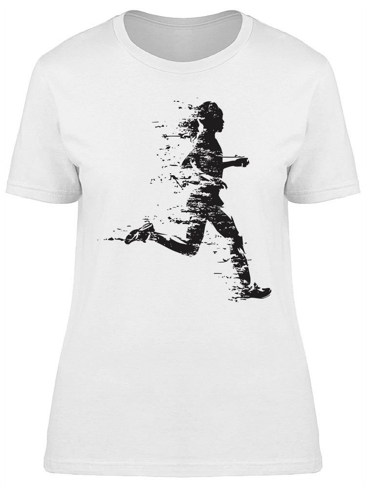 Fading Running Woman Design T-Shirt Women -Image by Shutterstock ...