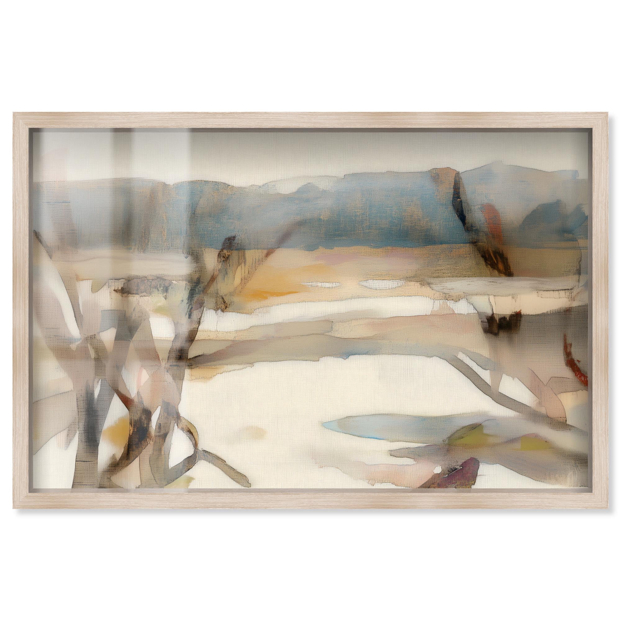 Fading Vista II Shadowbox Print Abstract Decor by Art Remedy, Blonde ...