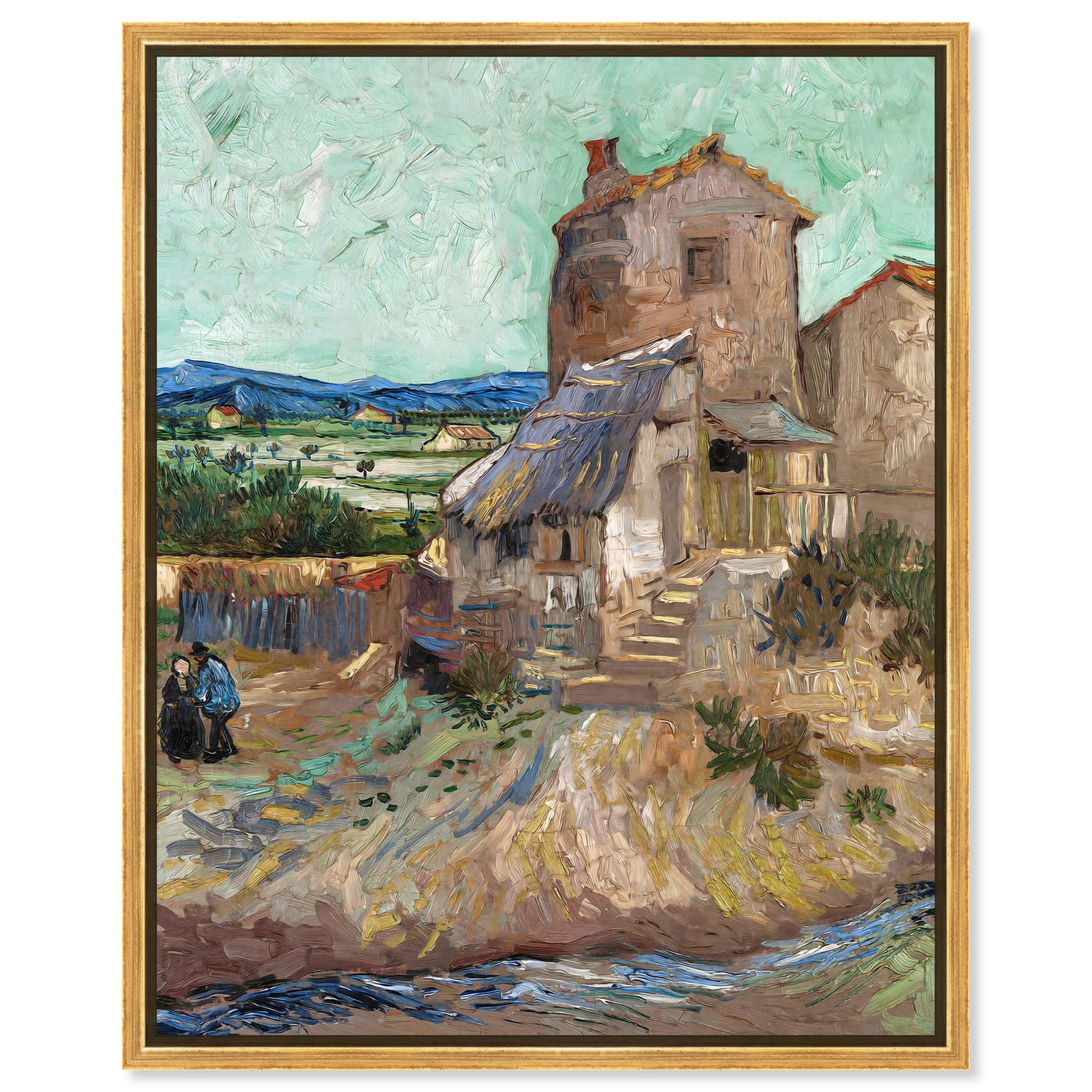 Fading into the Breeze Canvas Vintage Farmhouse by Art Remedy, Gold ...