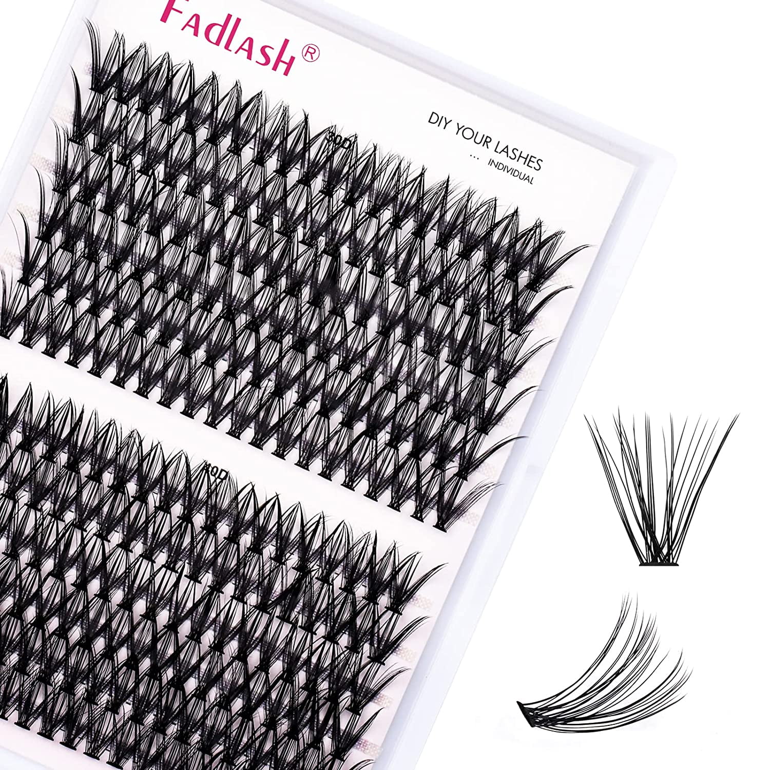 Fadlash 200/240PCS Individual Lashes C/D Curl Lash Clusters 10D 20D 30D ...