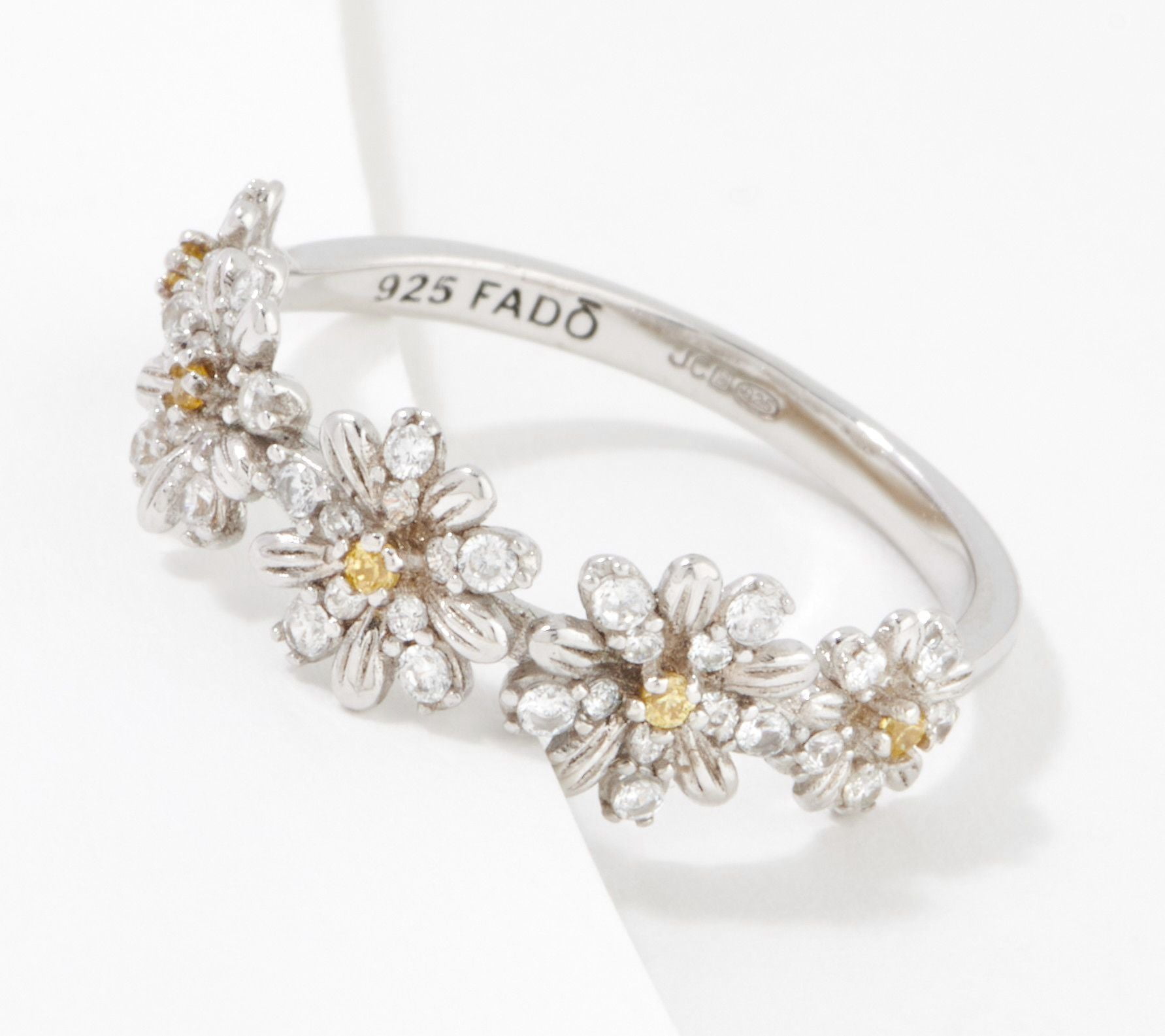 Fado Sterling Silver Daisy Chain Ring, Size 6 - Walmart.com