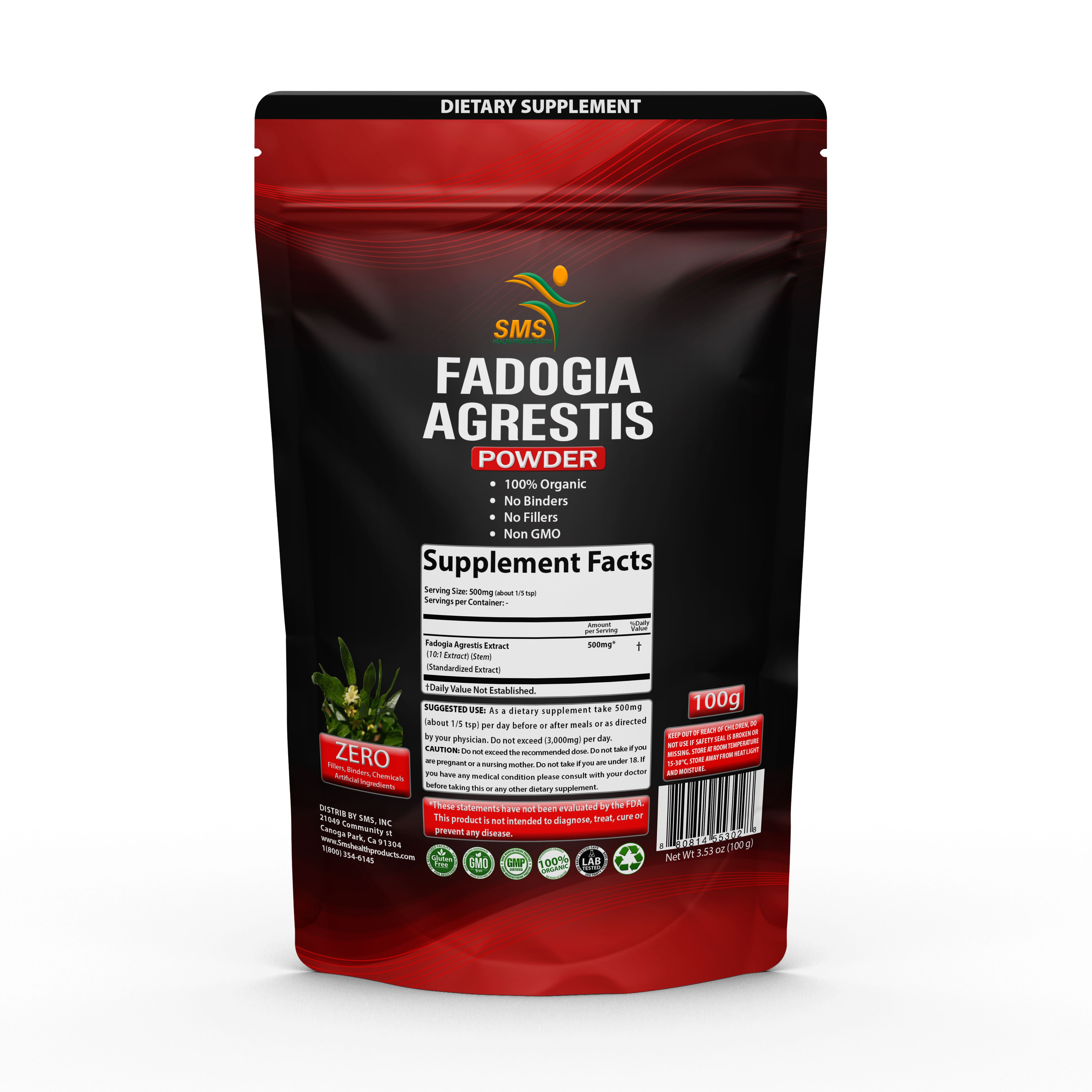 Fadogia Agrestis Powder Powerful Extract (Maximum Strength) 10:1 Stem ...