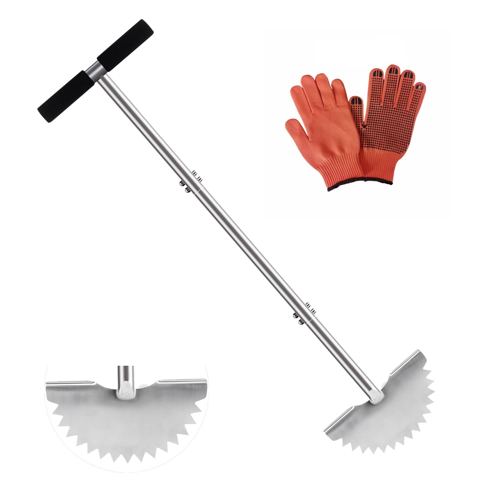 Fadown Edger Lawn Tool Half Moon Lawn Edger with Saw-Tooth Blade for ...